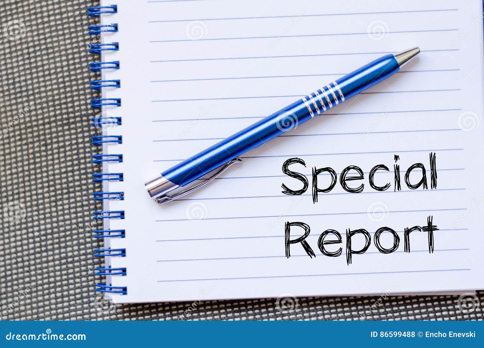 Special Report Concept on Notebook Stock Illustration - Illustration of ...