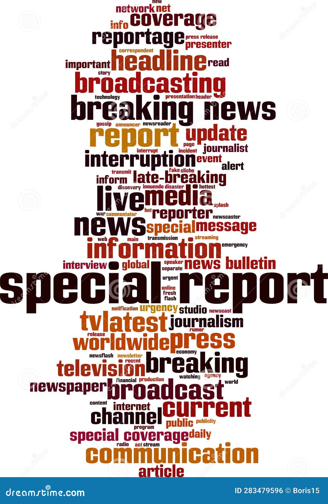 Special report word cloud stock vector. Illustration of report - 283479596