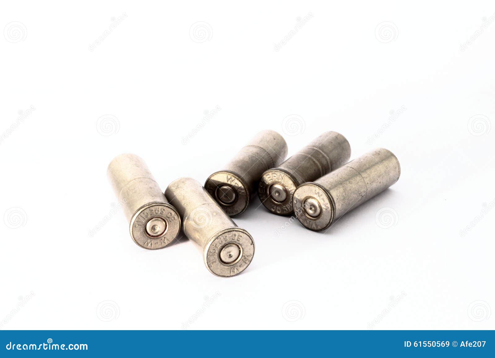.38 Special Shell Casings Isolated On White Background Stock Image ...