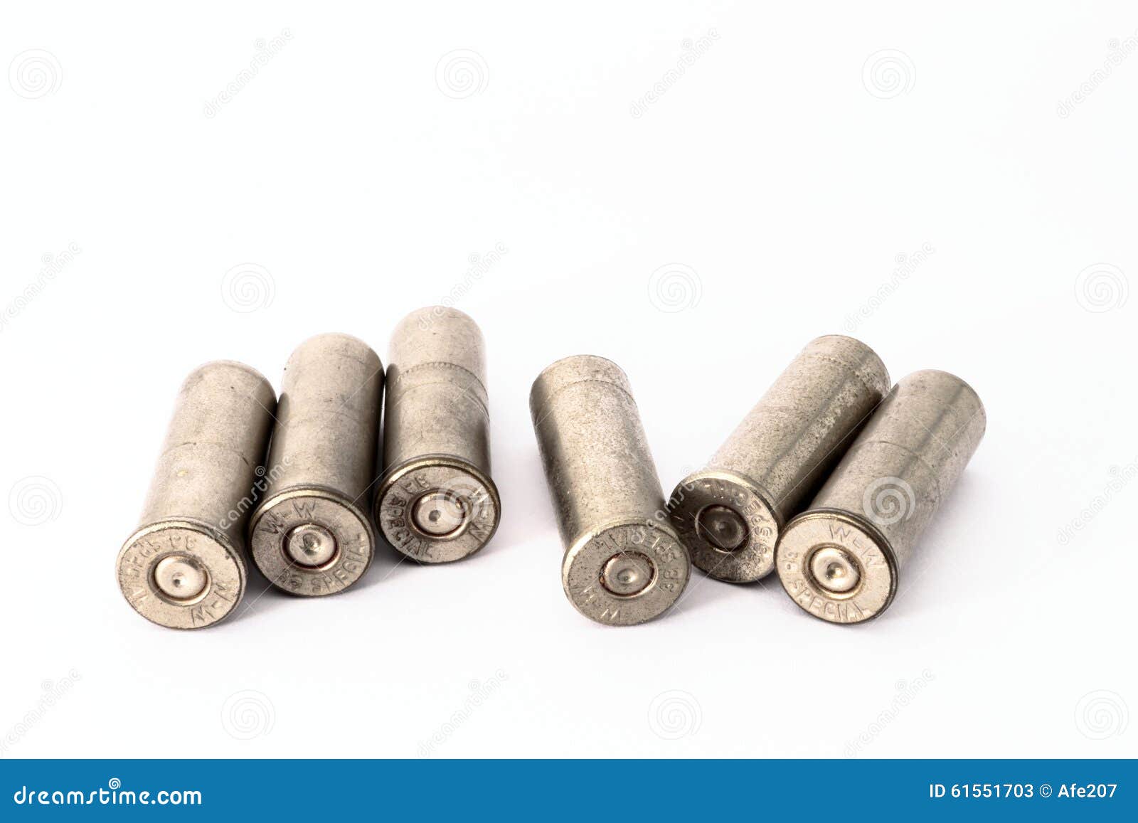 .38 Special Shell Casings Isolated On White Background Stock Image ...