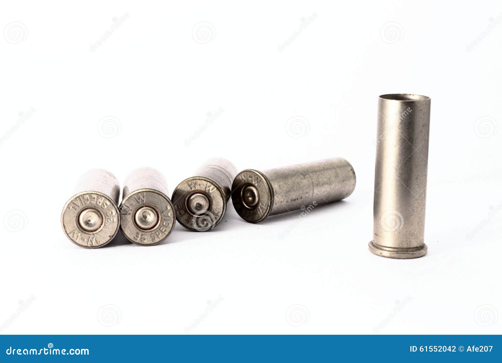 .38 Special Shell Casings Isolated On White Background Stock Image ...
