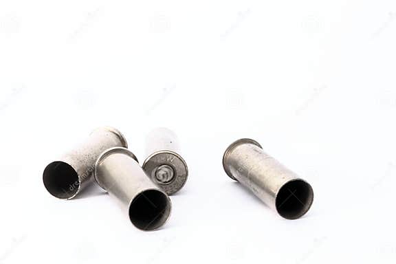 .38 Special Shell Casings Isolated on White Background Stock Photo ...