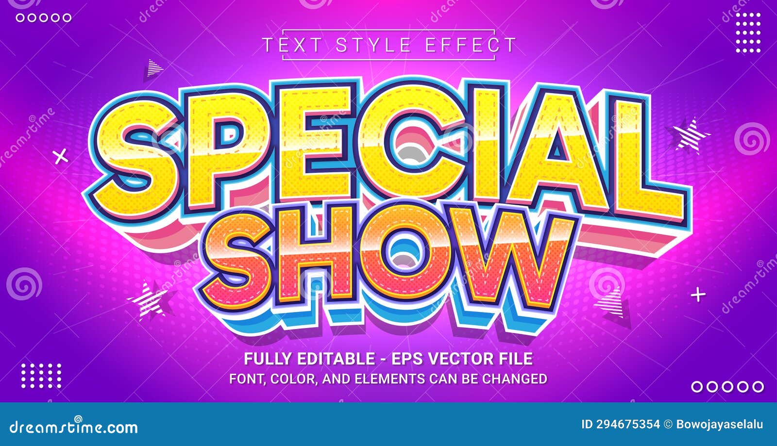 Special Show Text Style Effect. Editable Graphic Text Template Stock Vector - Illustration of ...