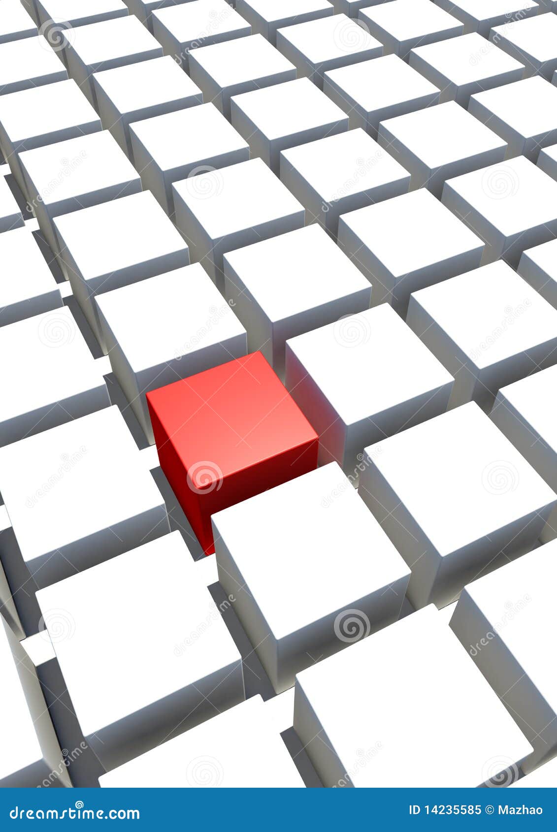 Special Single Red Cube and White Cube Stock Illustration ...