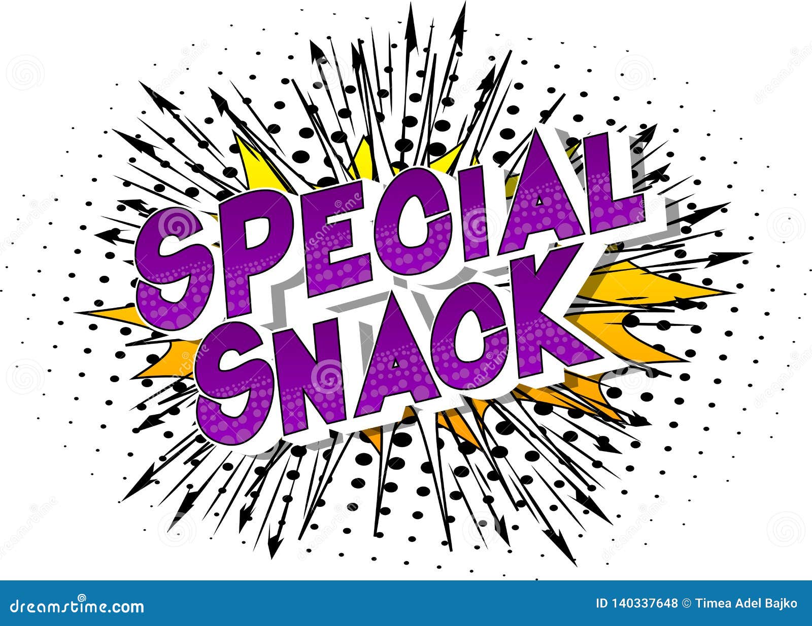 Special Snack - Comic Book Style Words. Stock Vector - Illustration of ...