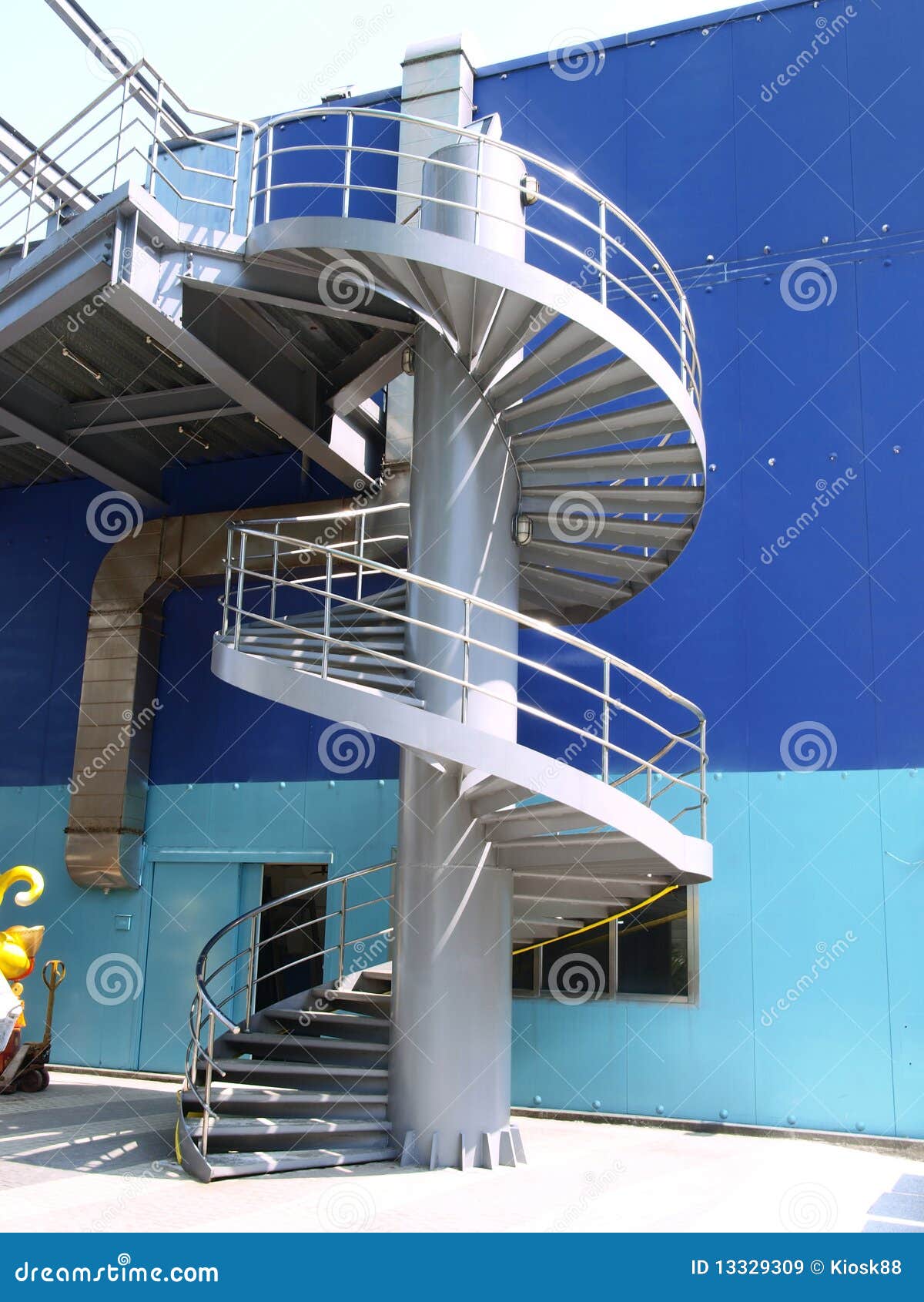Special stair stock image. Image of shape, metal, blue - 13329309