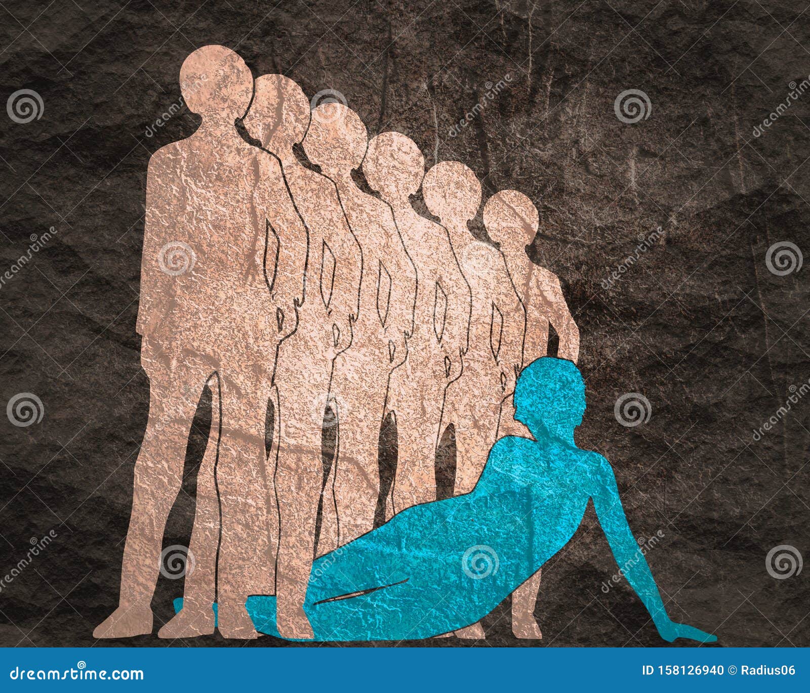 Human differences concept stock illustration. Illustration of posing ...