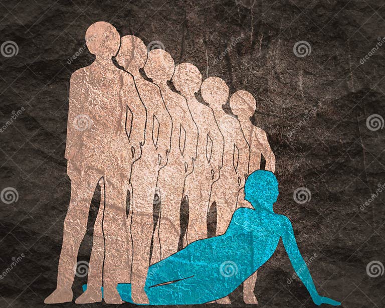 Human differences concept stock illustration. Illustration of posing ...