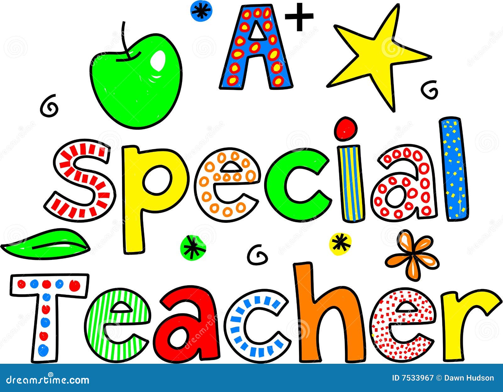 A special teacher stock illustration. Illustration of greeting - 7533967