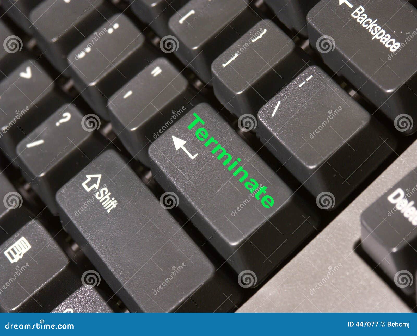 Special Terminate Key on Computer Keyboard Stock Image - Image of ...