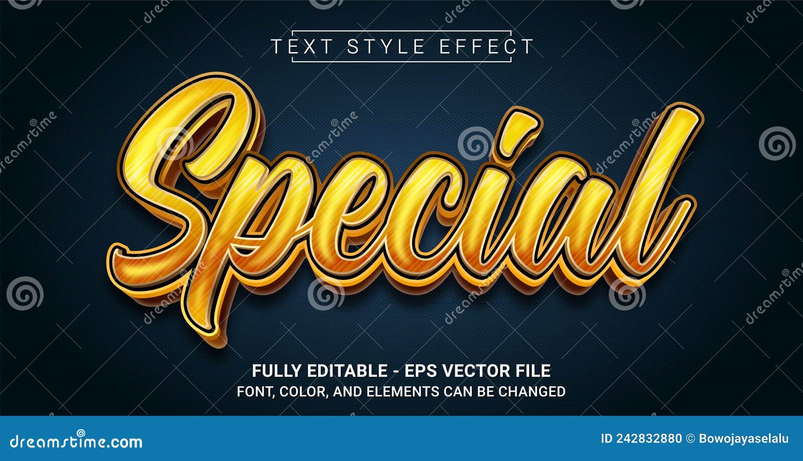 Special Text Style Effect. Editable Graphic Text Template Stock Vector ...