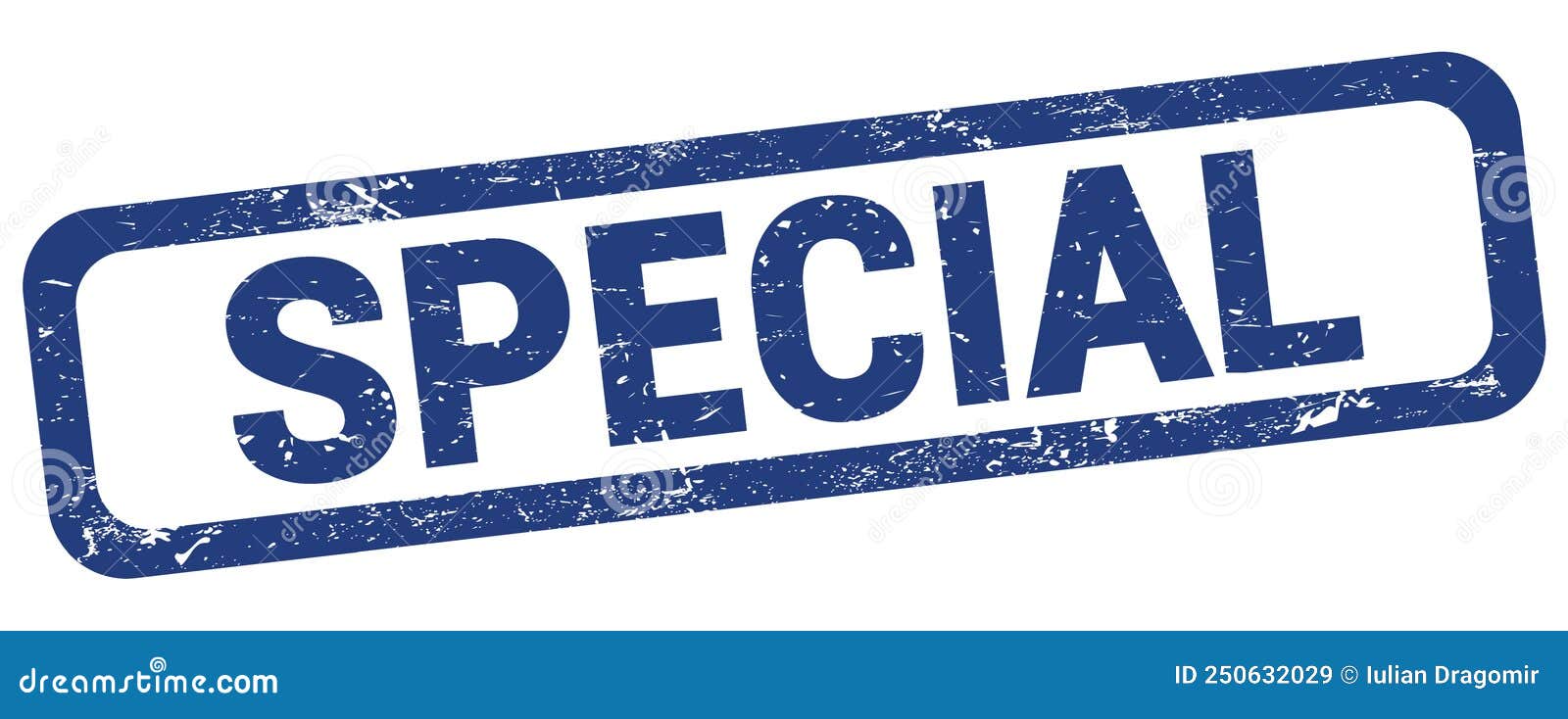 SPECIAL Text Written on Blue Rectangle Stamp Stock Illustration ...