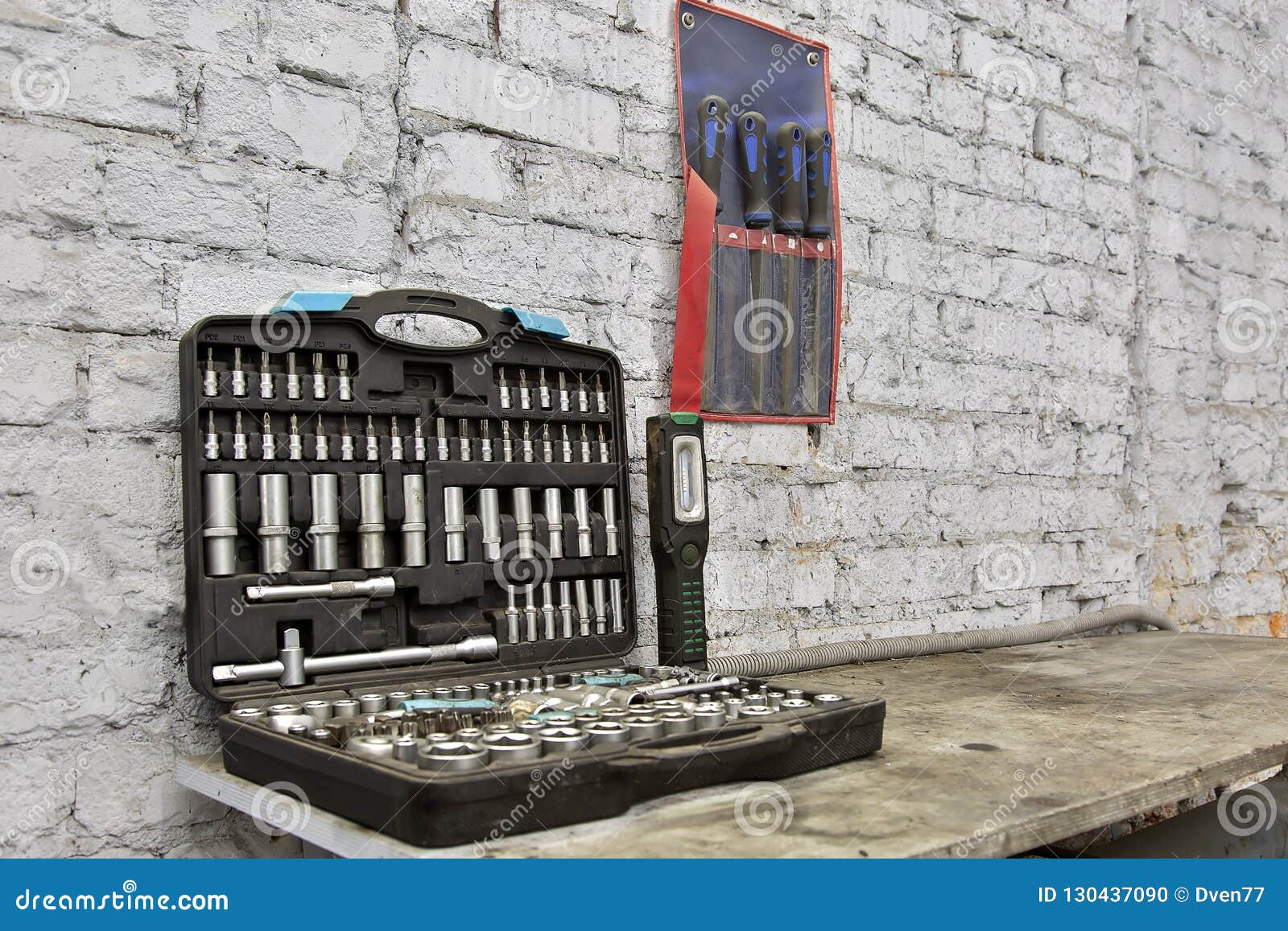 Special Tools Auto Mechanic. in the Box. Lie on the Table Stock Photo ...
