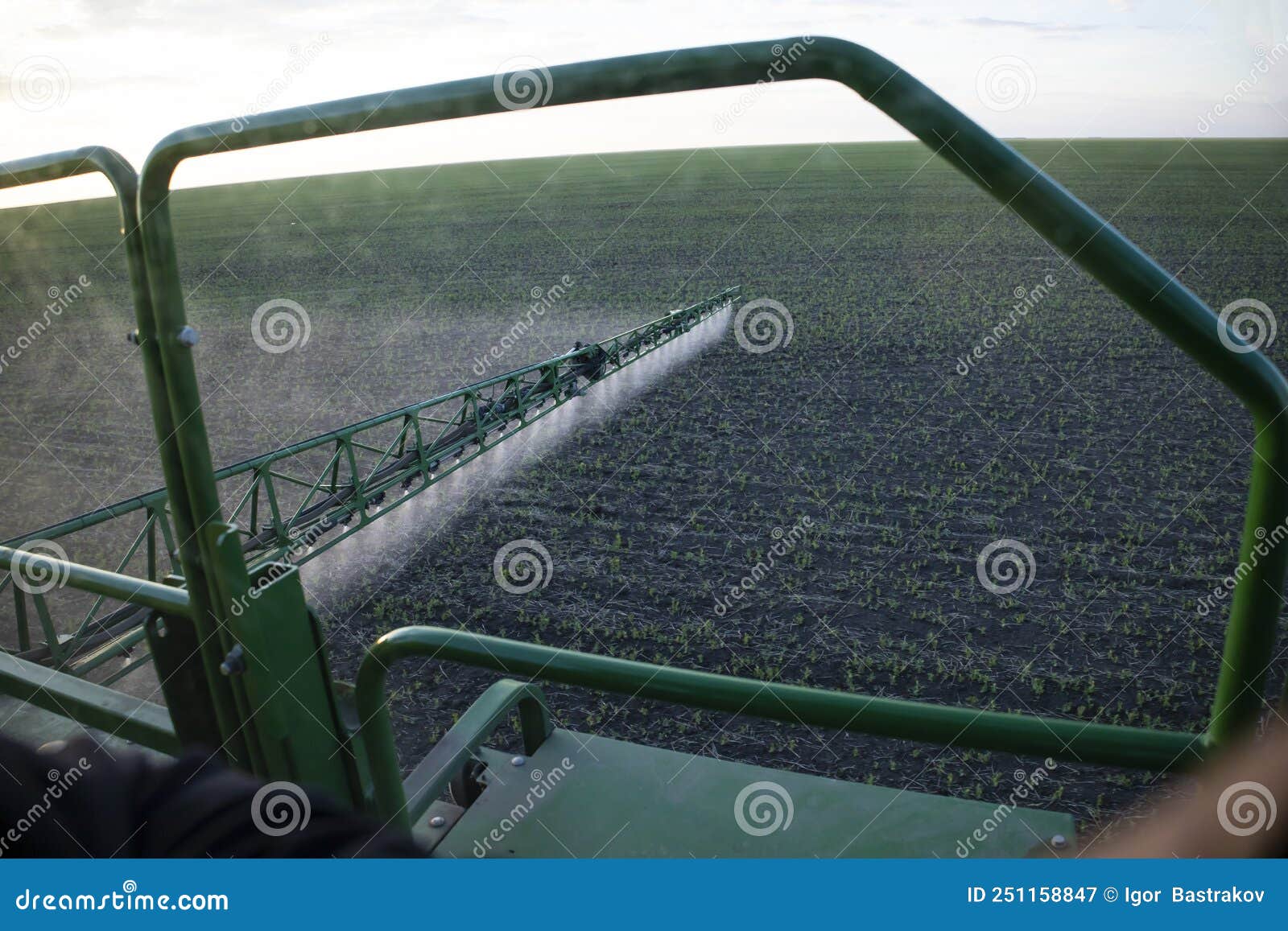 A Special Tractor Sprays the Fields from Weeds, Spraying the Fields ...