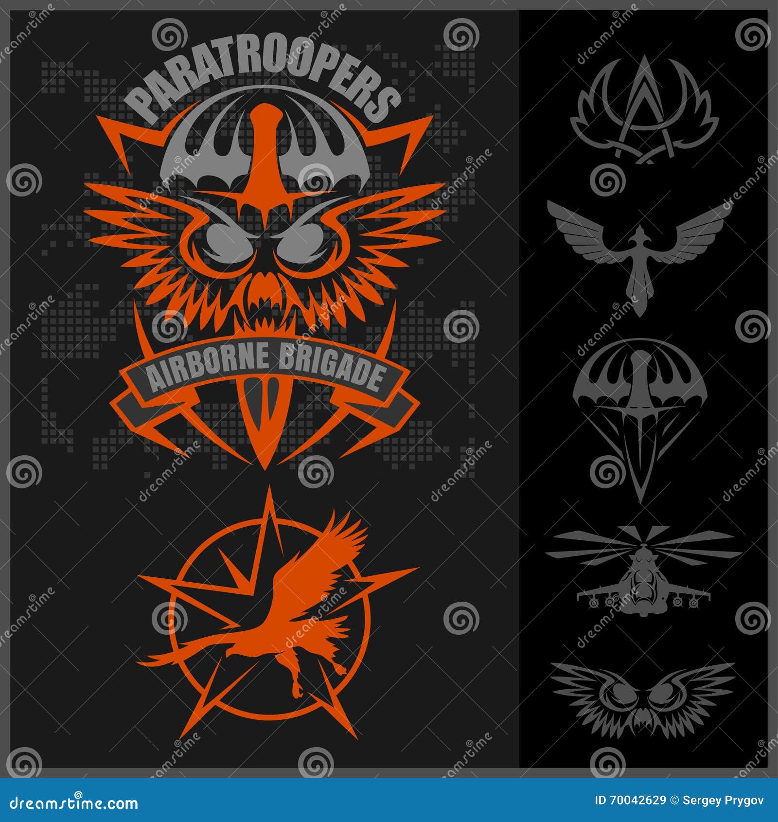 Special Unit Military Emblem Set Vector Design Template. Stock Vector ...