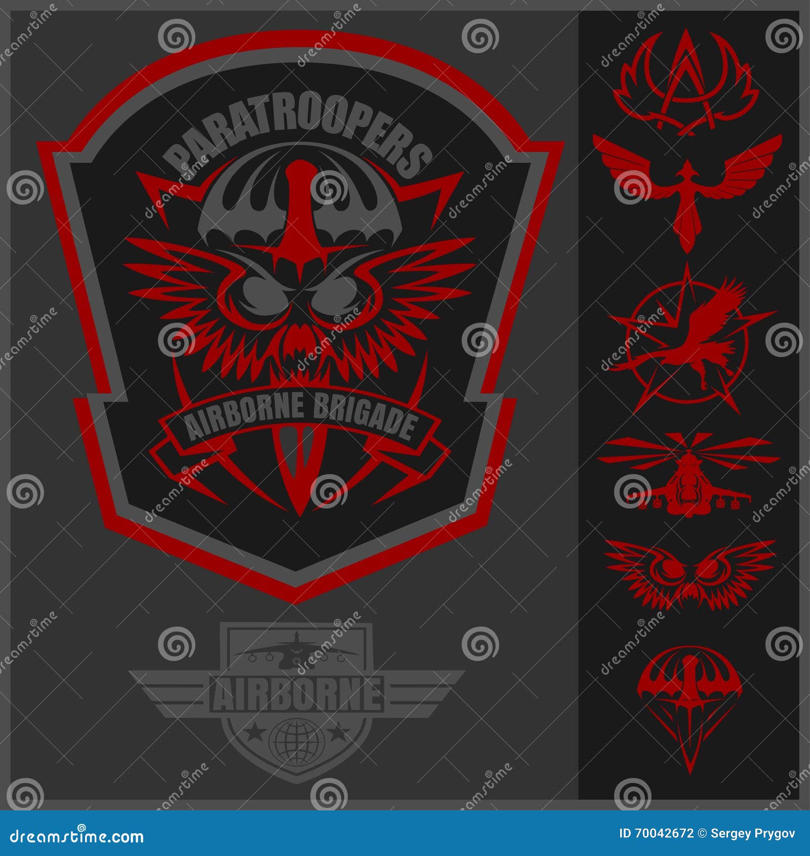 Special Unit Military Emblem Set Vector Design Template. Stock Vector ...