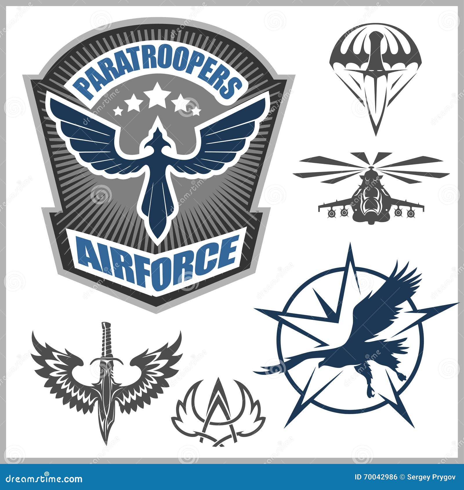 Special Unit Military Emblem Set Vector Design Template. Stock Vector ...