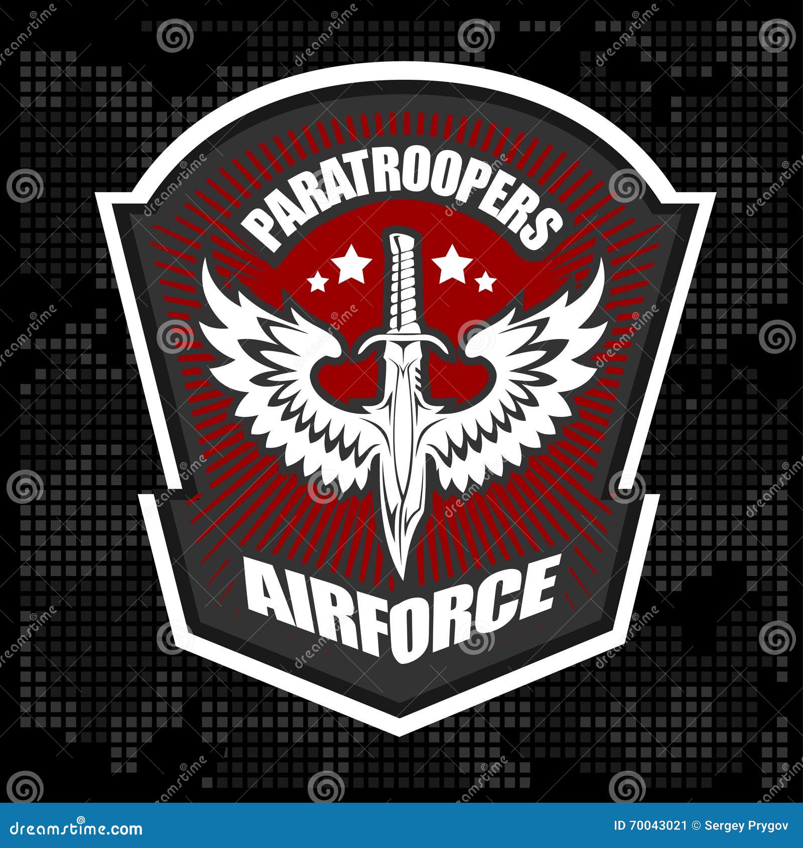 Special Unit Military Emblem Vector Design Template. Stock Vector ...