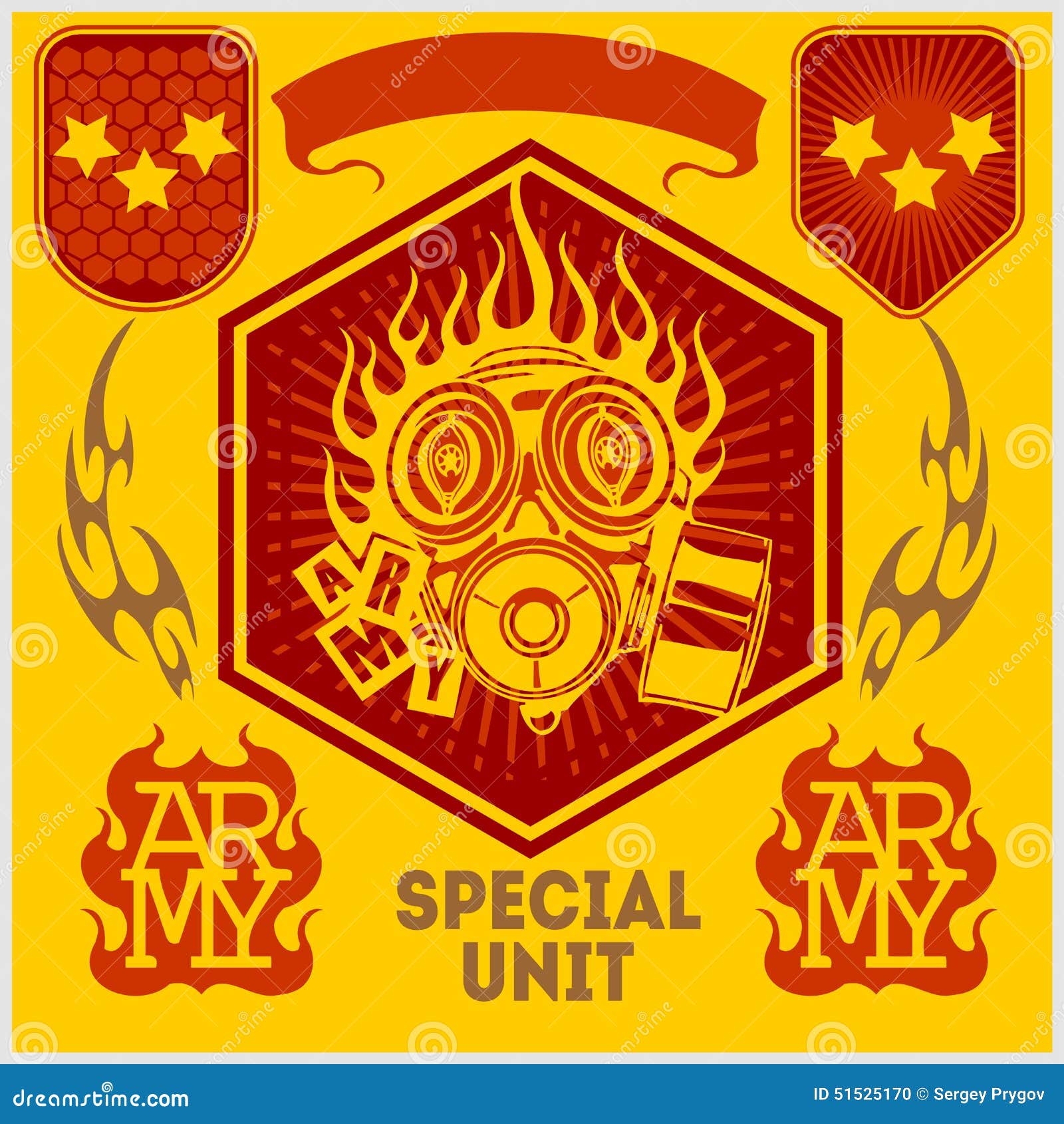 Unit Military Emblem Set Vector Design Template | CartoonDealer.com ...