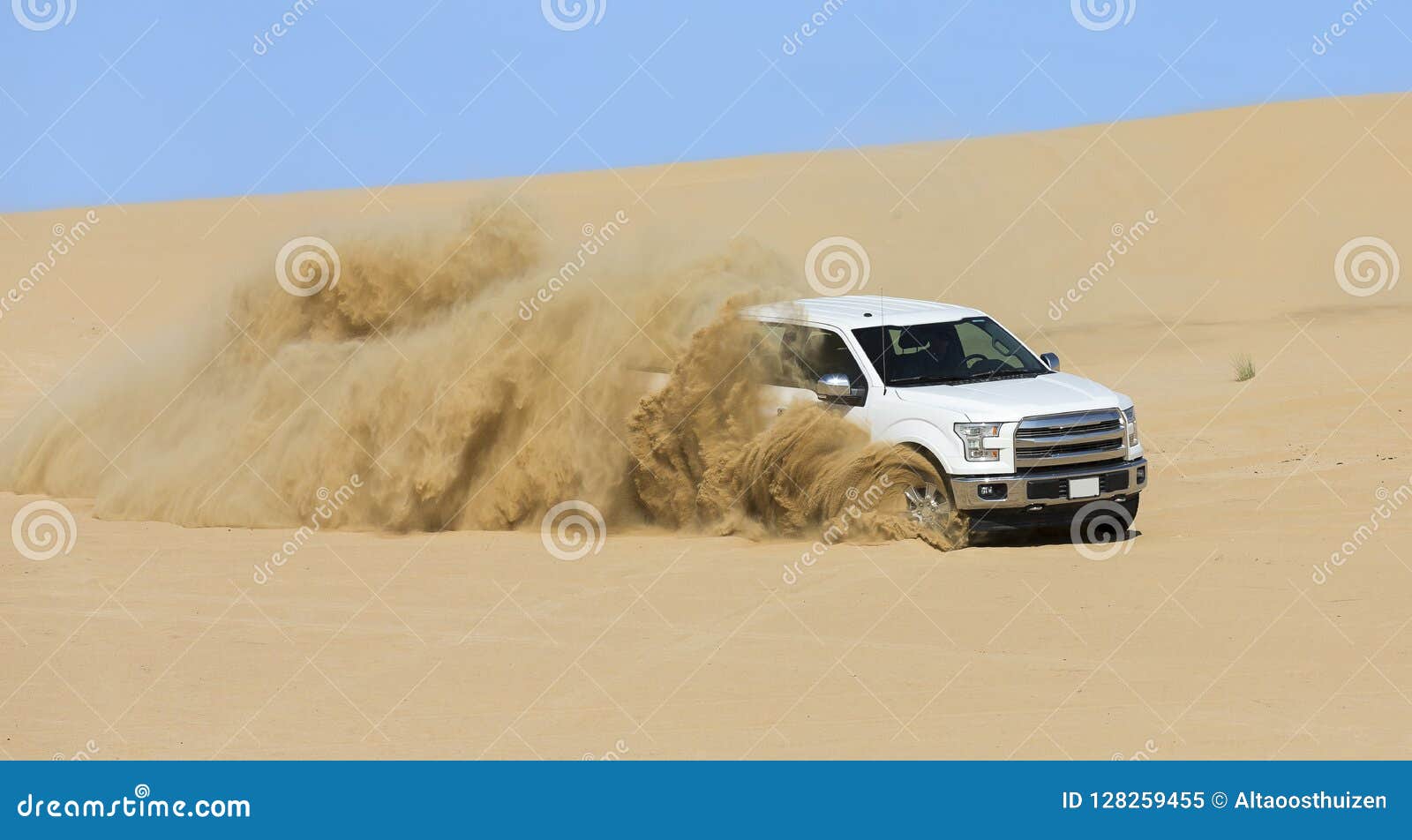 Special Utility Vehicle Driving Off-road on Sand Dune Stock Image ...