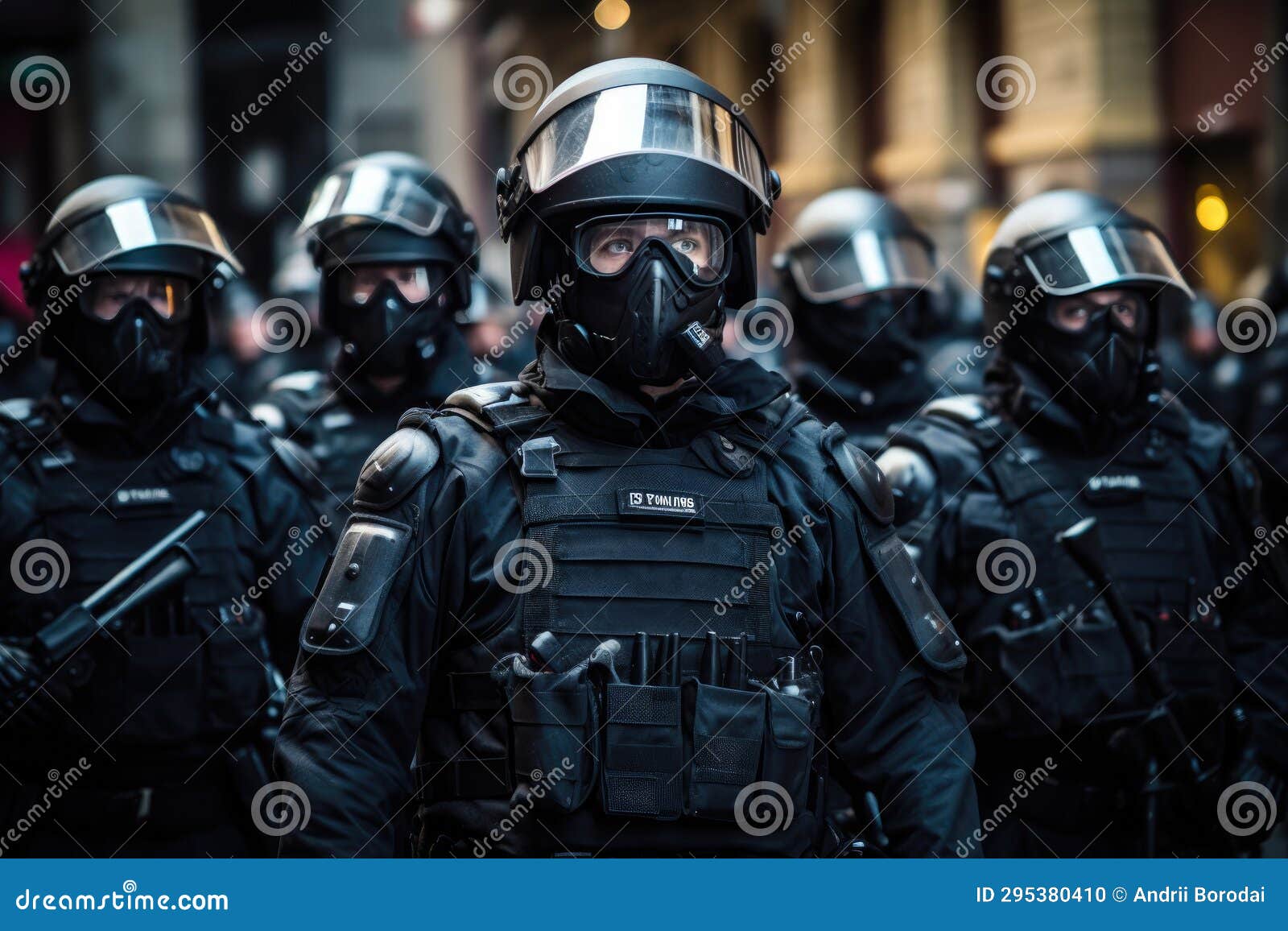 Special Weapons and Tactics Team in Action. Stock Illustration ...