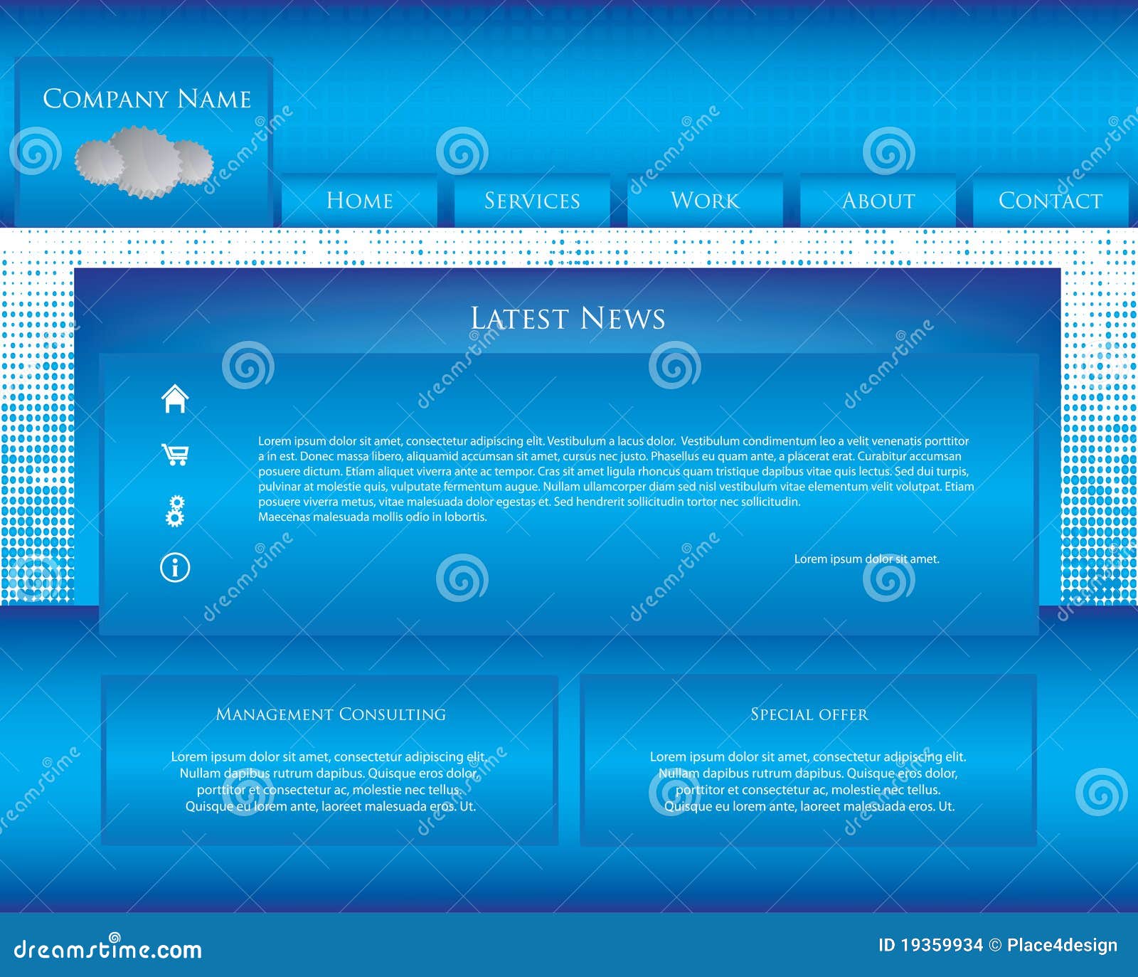 Special Website Design Template Stock Vector - Illustration of card ...