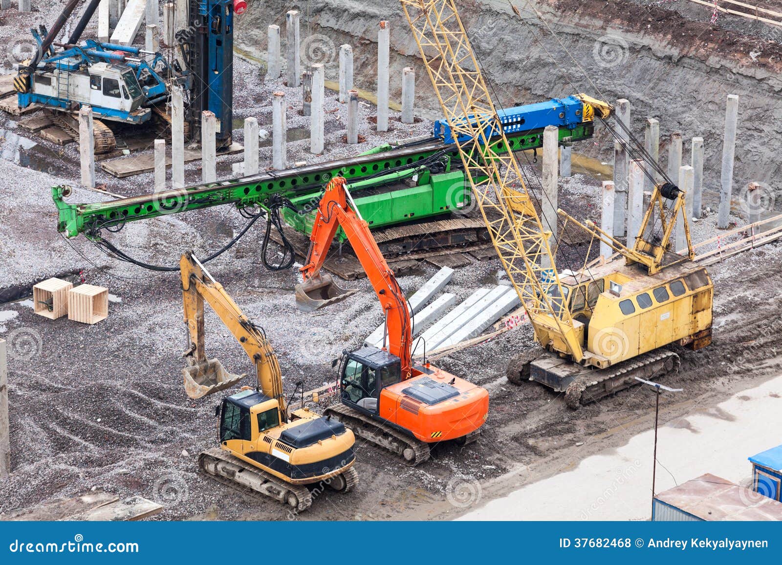 Speciale bouwmachines stock foto. Image of aarde, bulldozer - 37682468