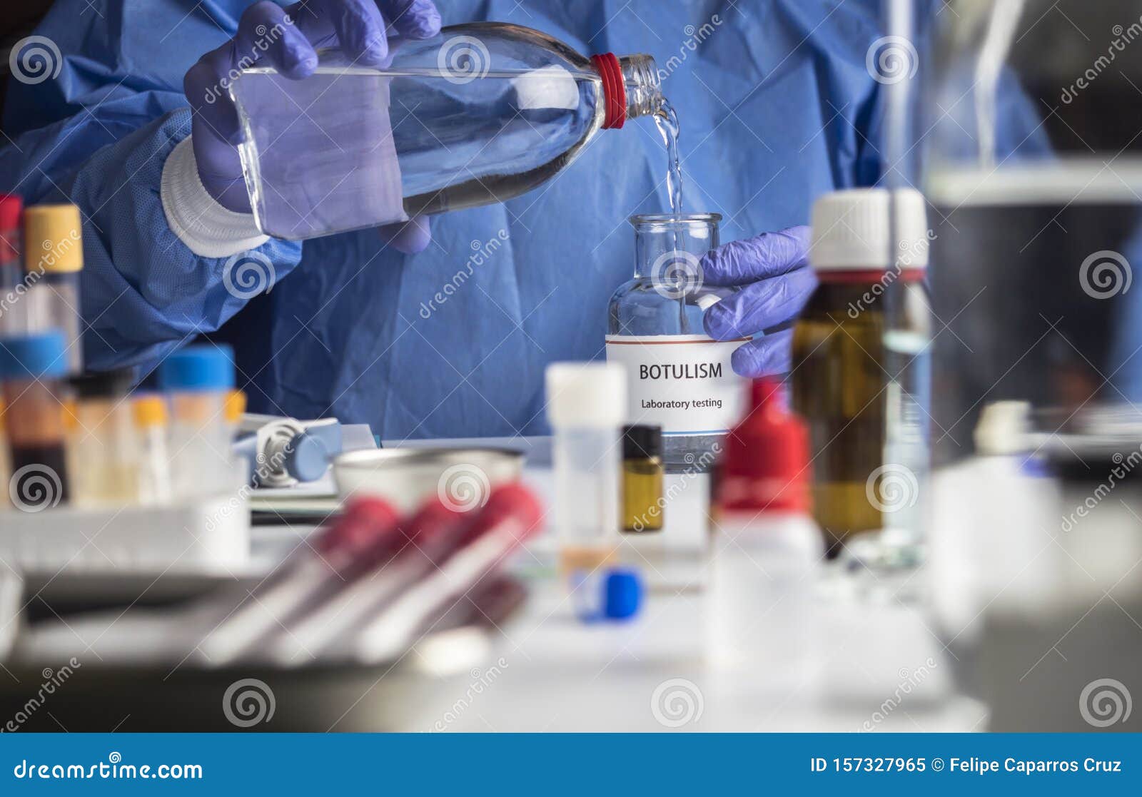 Specialist Analyzes Botulism Samples in Laboratory Stock Image - Image ...