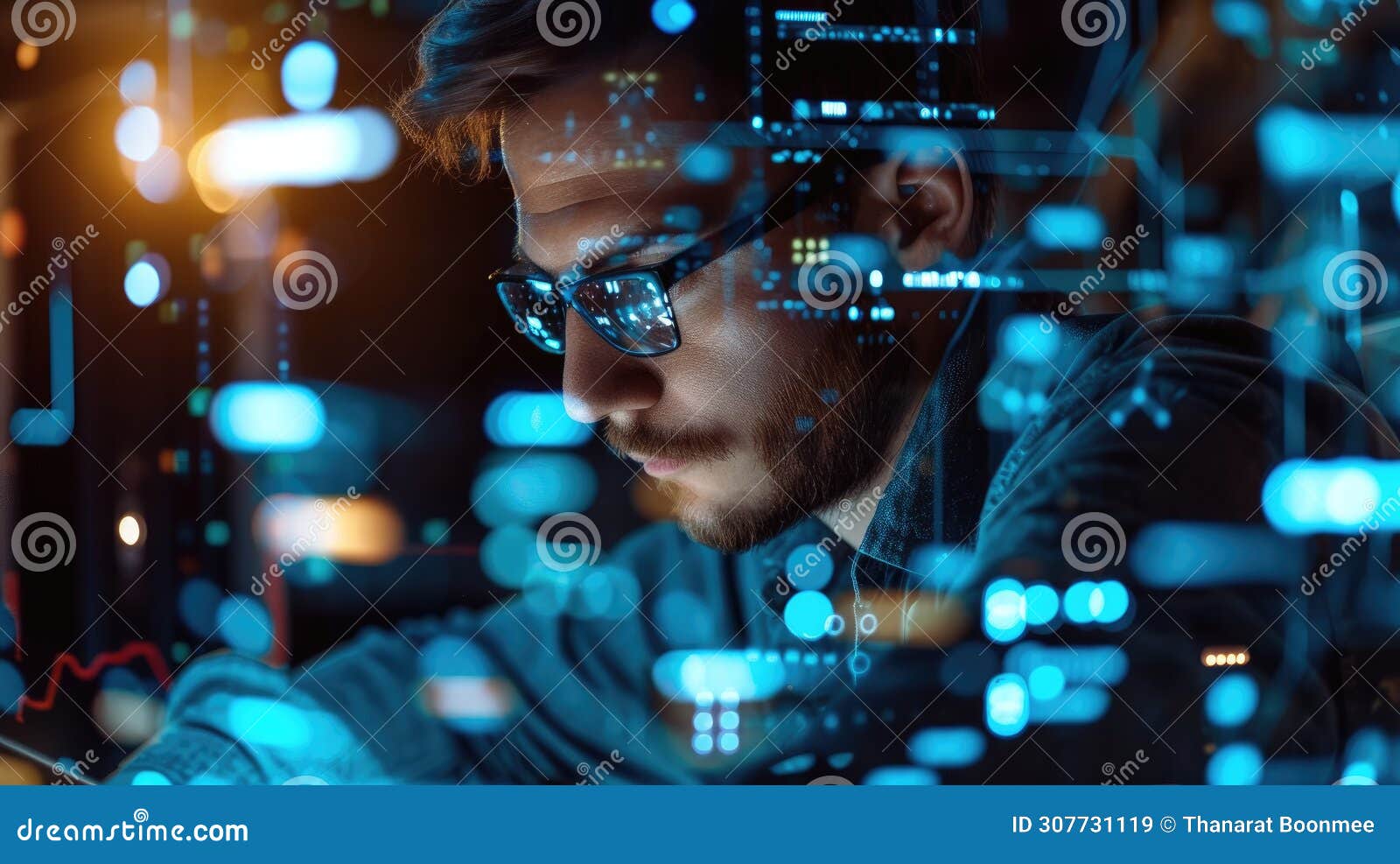 It Specialist Coding for Network Maintenance, Ai Generated Stock ...