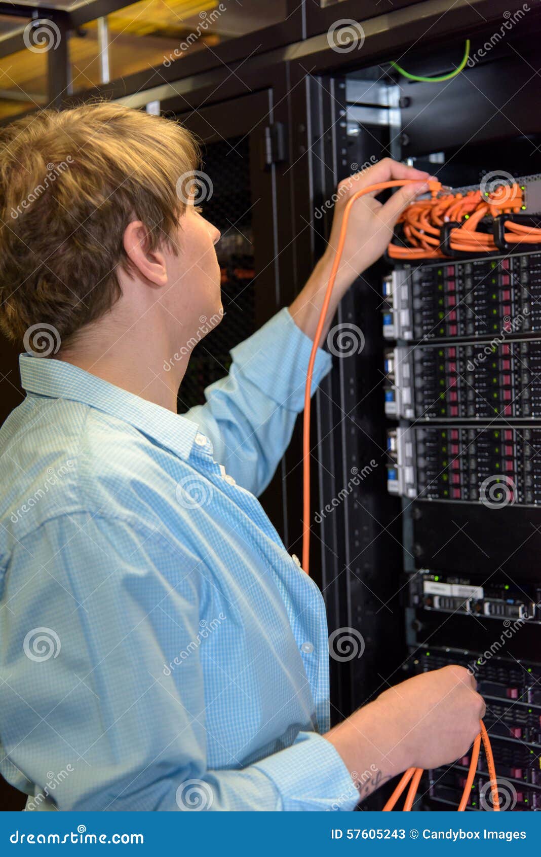 It Specialist Controlling Server in Datacenter Stock Image - Image of ...