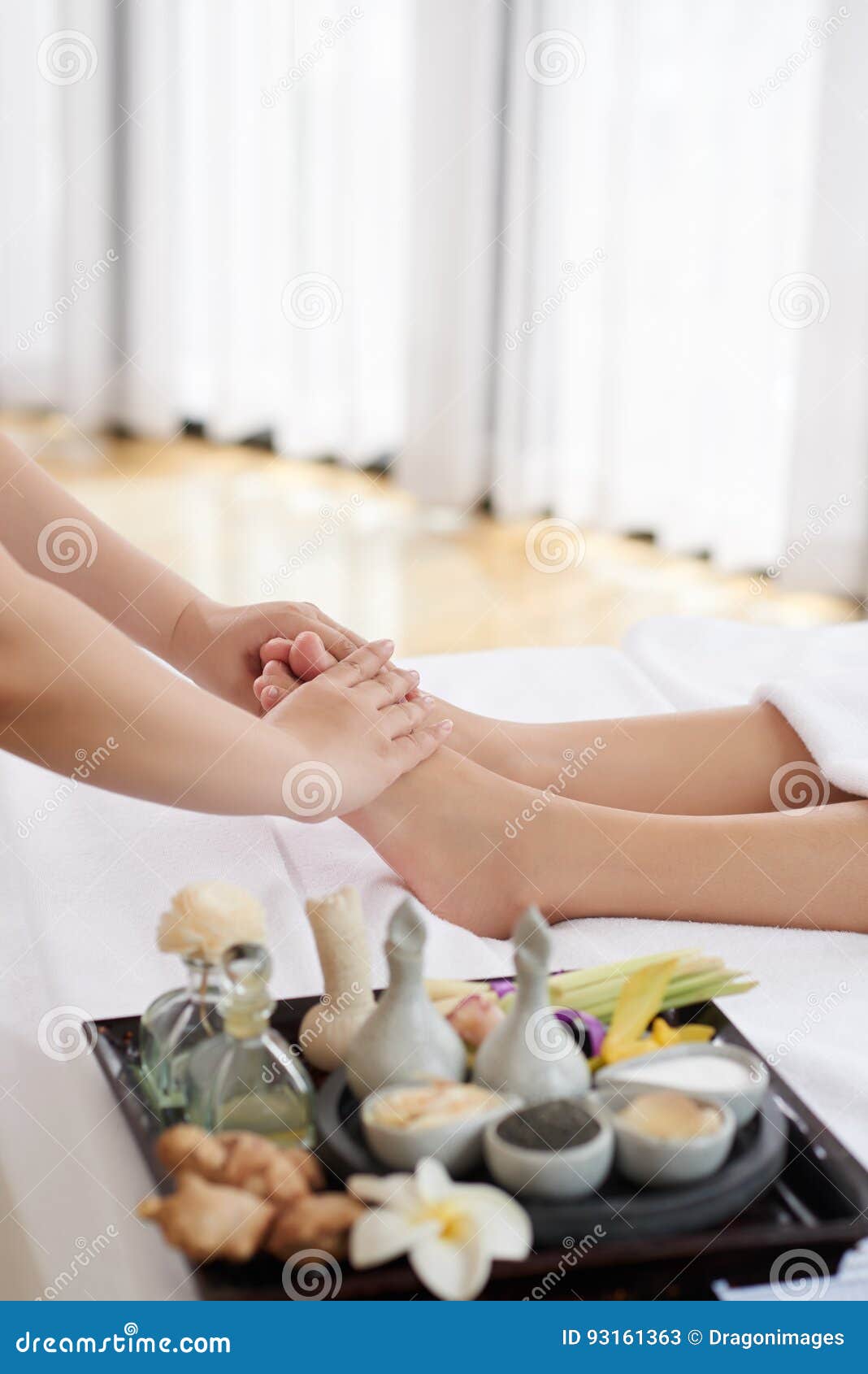 Specialist Doing Foot Massage Stock Image Image Of Therapist Luxury