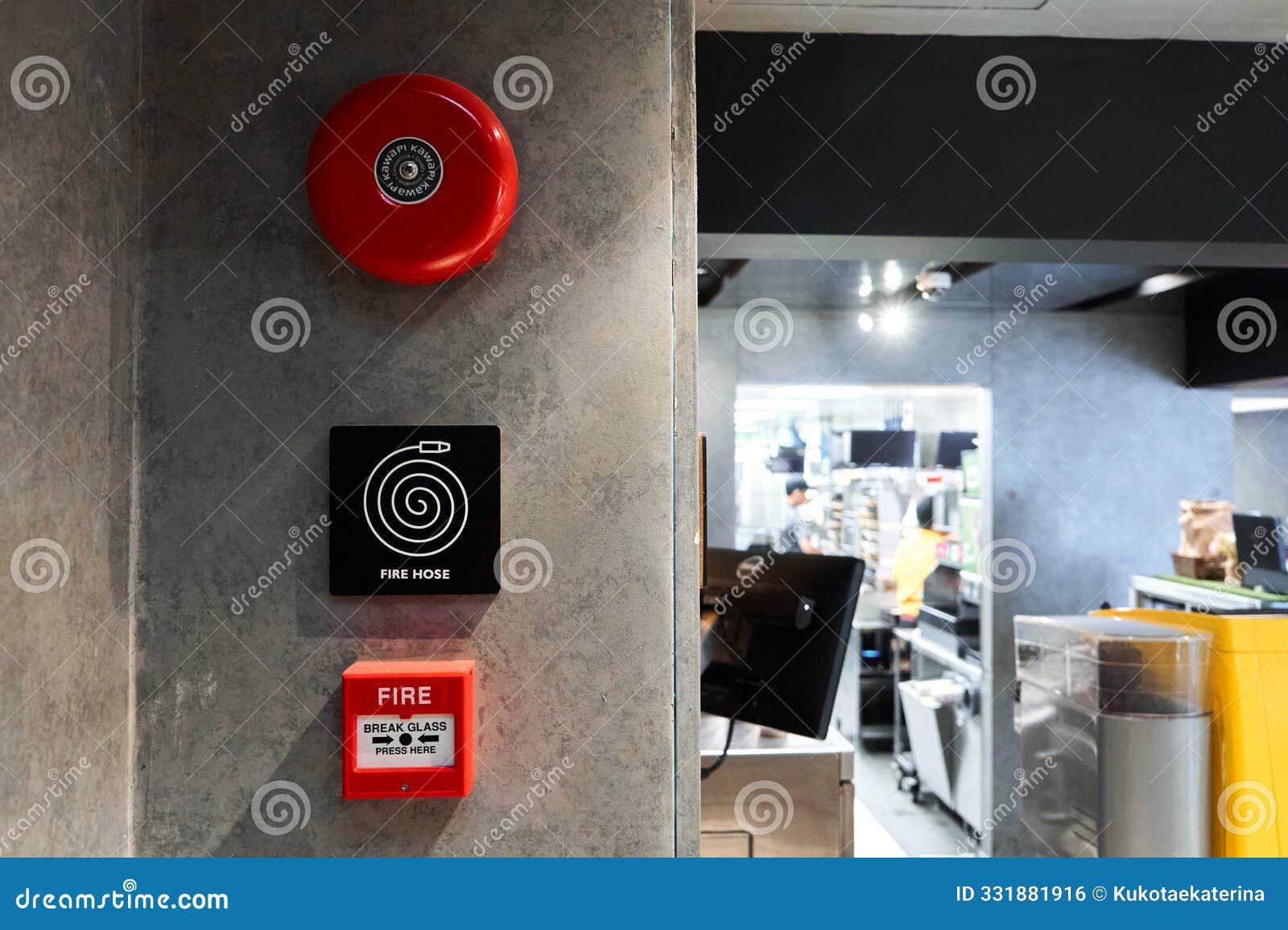 Specialist Fire Alarm Red Button on the Wall Stock Photo - Image of ...