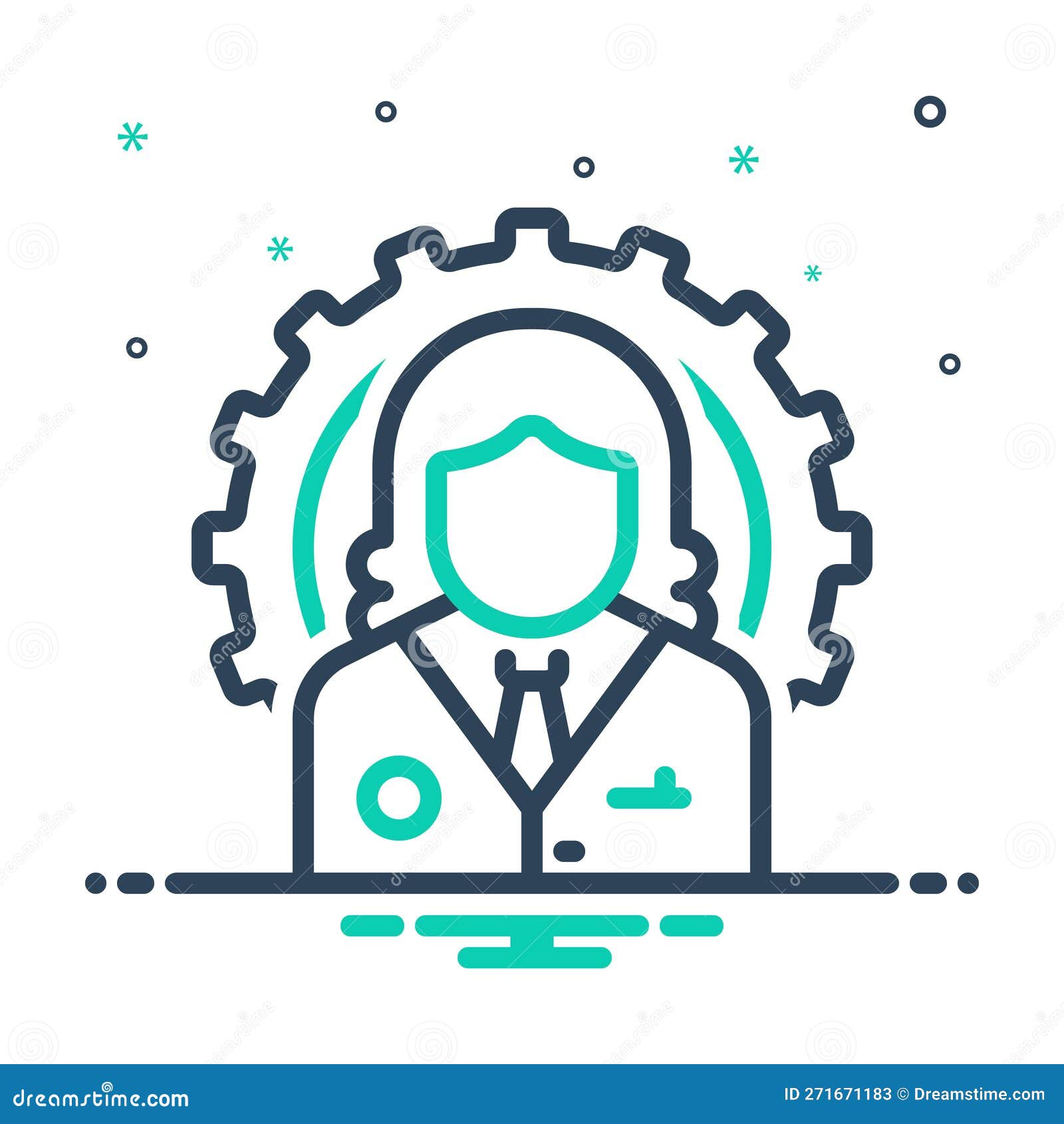 Mix Icon for Specialist, Authority and Support Stock Illustration ...