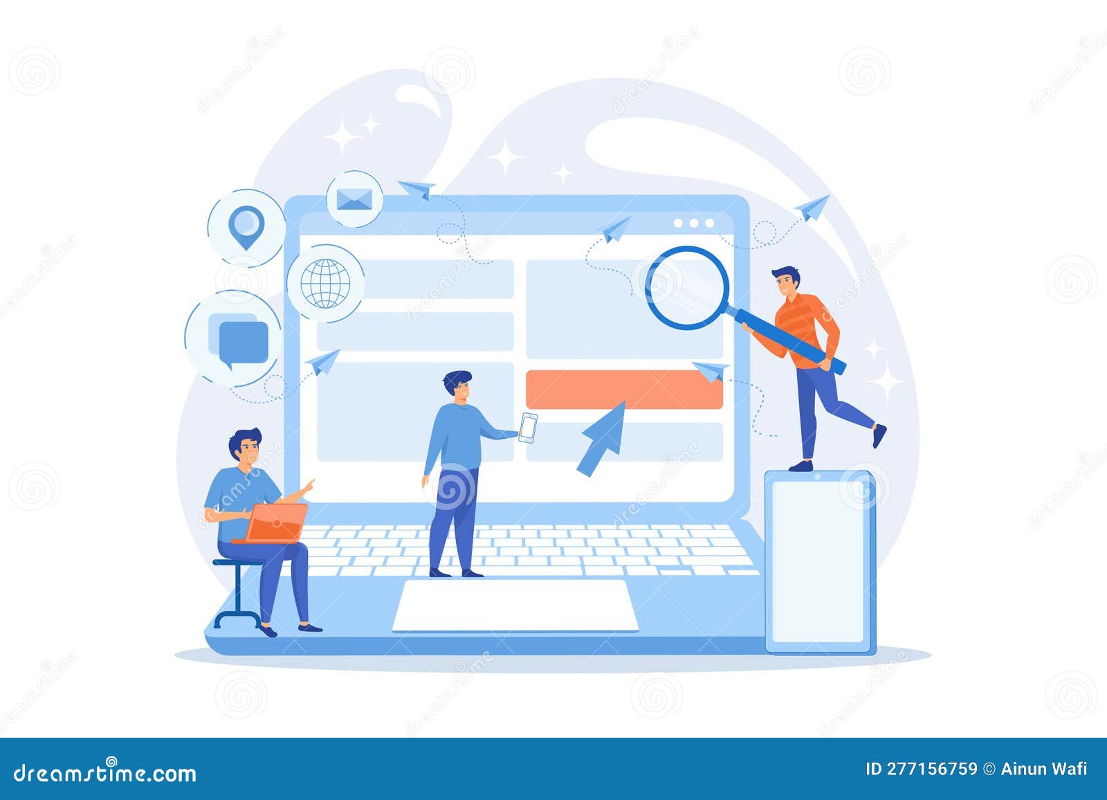 It Specialist Identify User Across Mobile, Laptop and Tablet. Cross ...