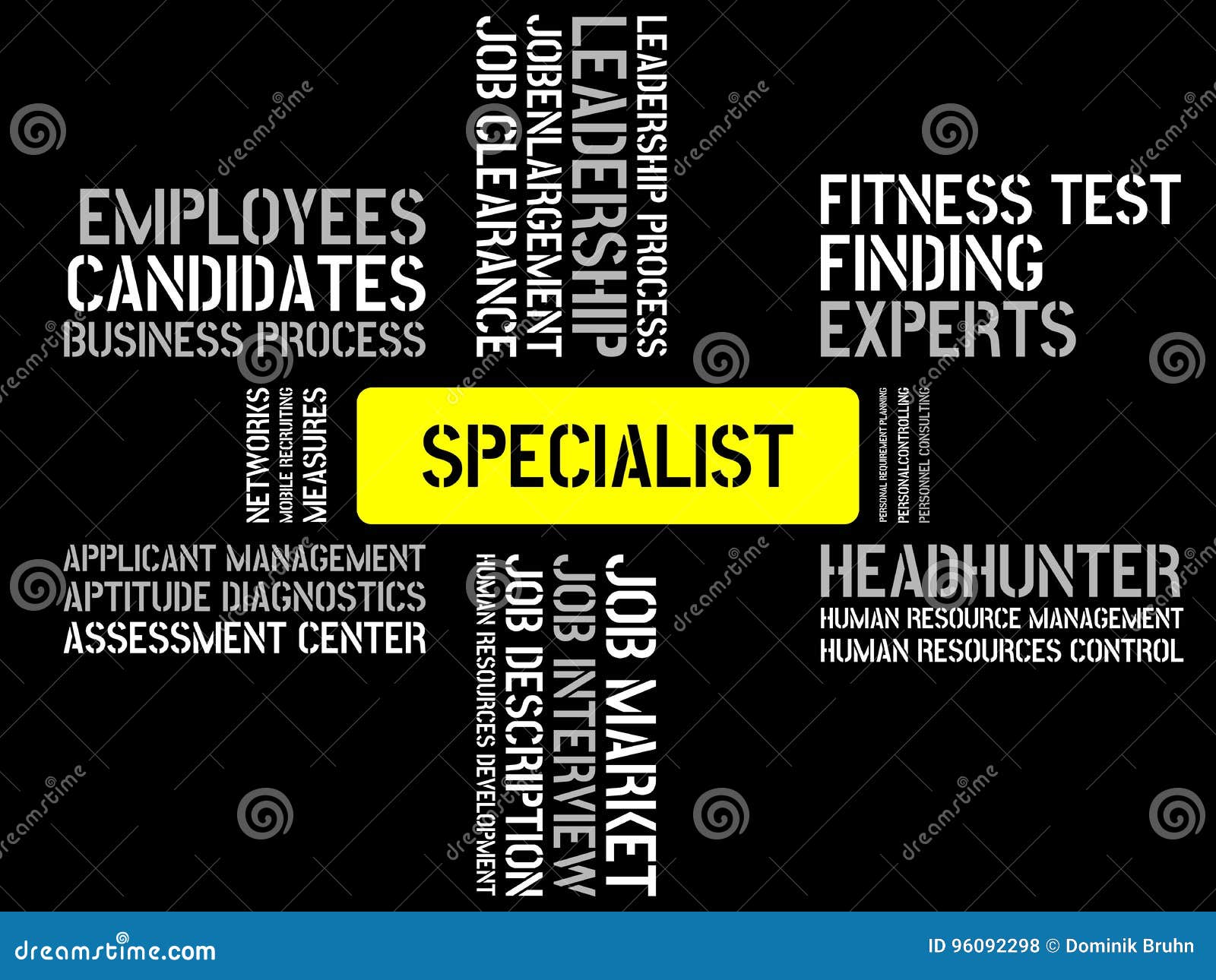 SPECIALIST - Image with Words Associated with the Topic RECRUITING ...
