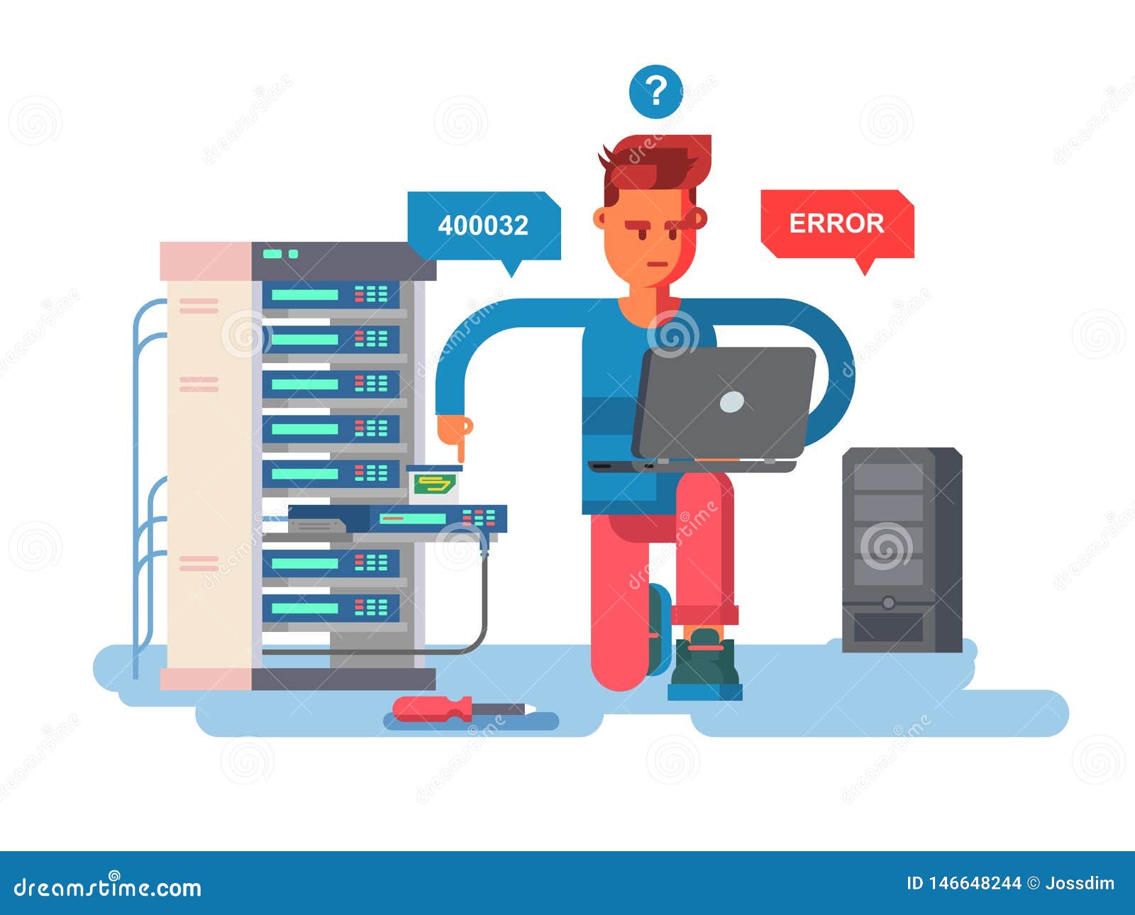 It Specialist network stock illustration. Illustration of computing ...