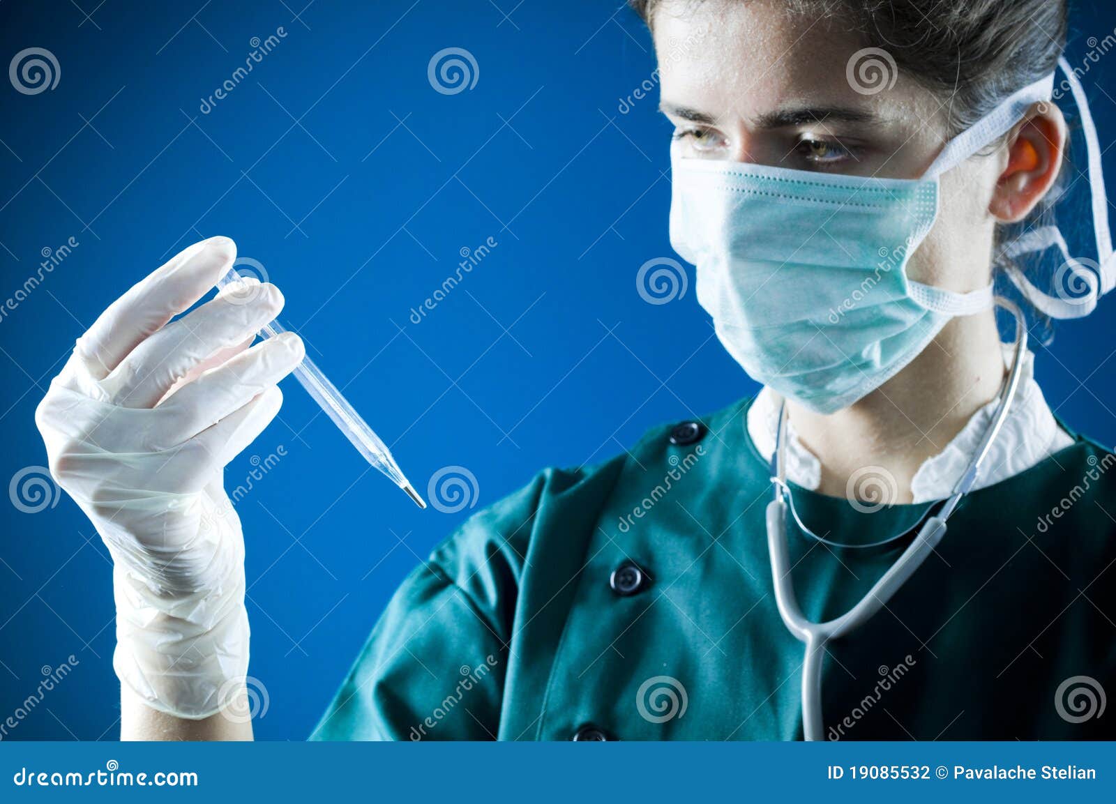Specialist Reading Thermometer Stock Photo - Image of illness, medical ...