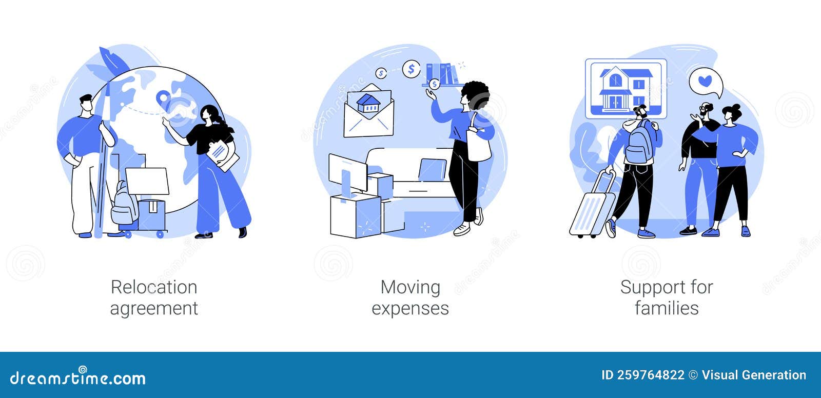 Relocation Agreement Isolated Cartoon Vector Illustrations ...