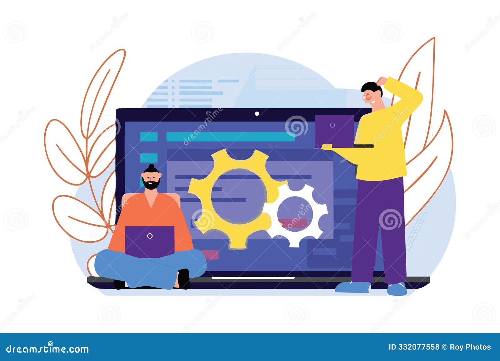 It Specialist Training and Online Degree Program Vector Illustration ...