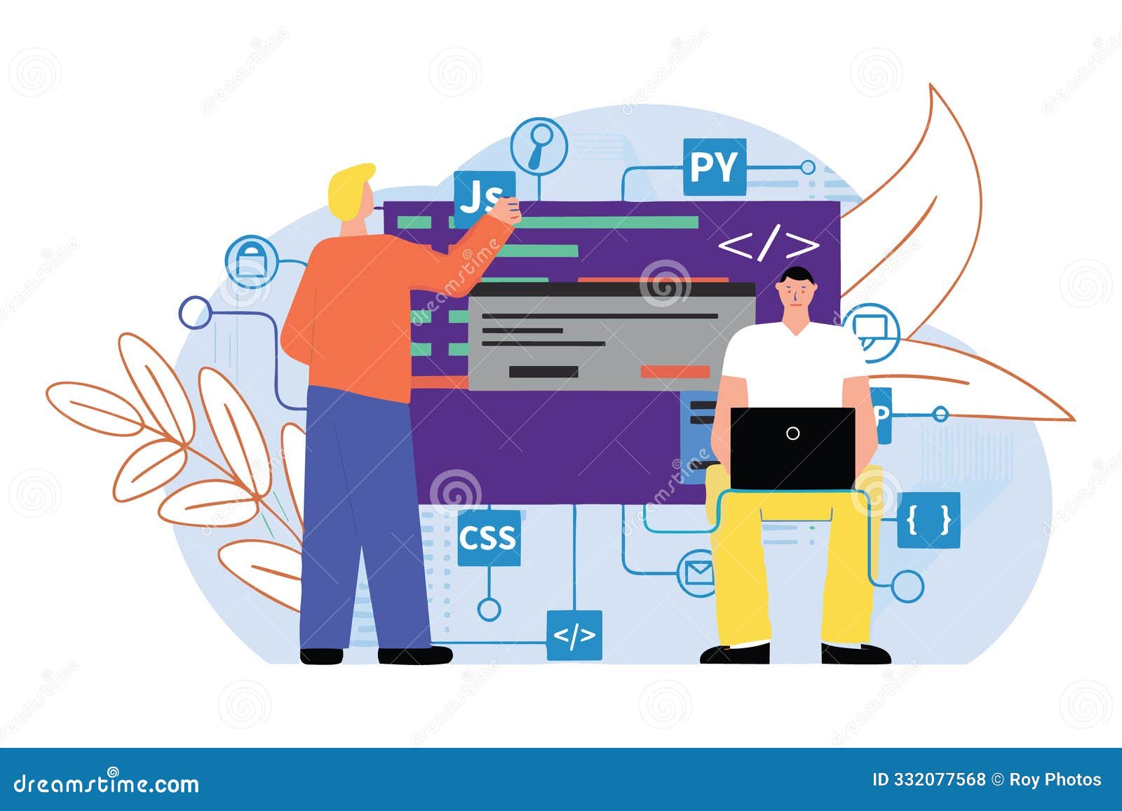 It Specialist Training and Online Degree Program Vector Illustration ...