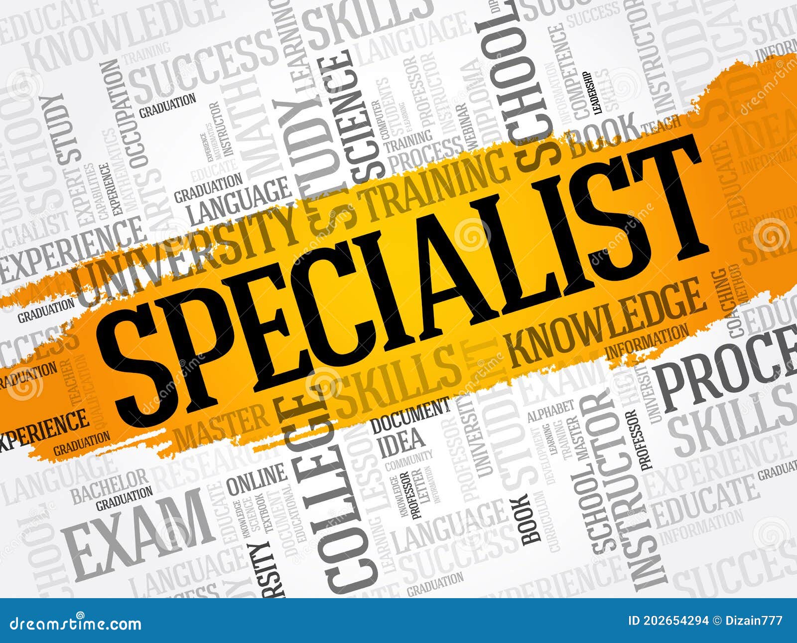 SPECIALIST Word Cloud Collage Stock Illustration - Illustration of ...