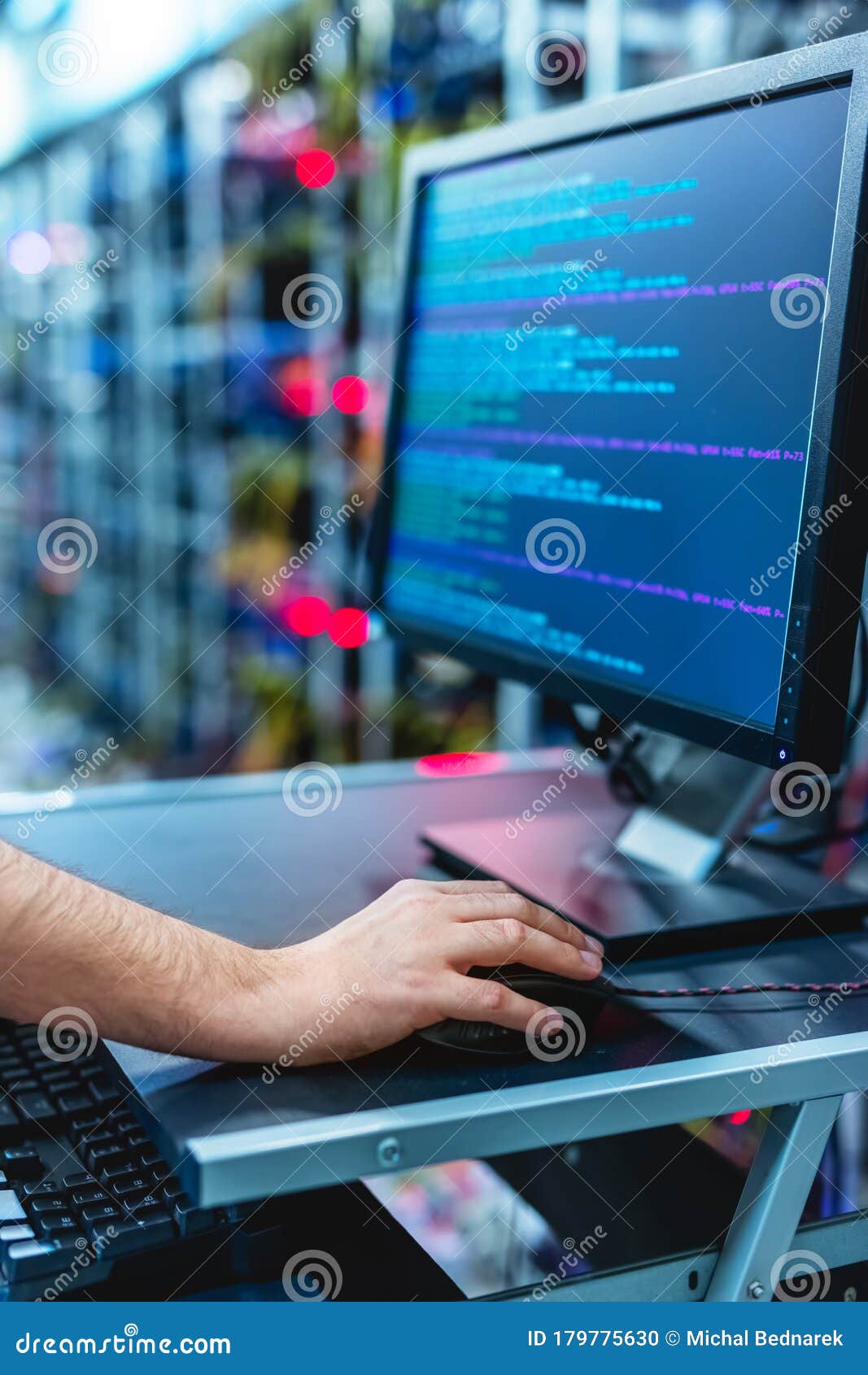 It Specialist Working in Bitcoin and Crypto Currency Mining Farm Stock ...