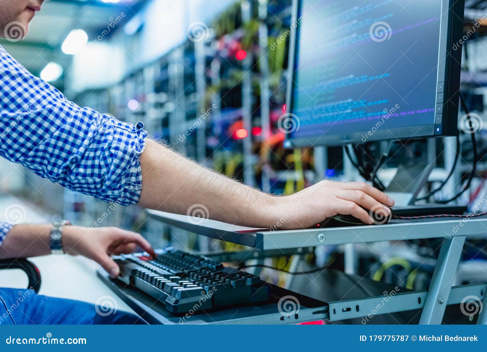 It Specialist Working in Bitcoin and Crypto Currency Mining Farm Stock ...