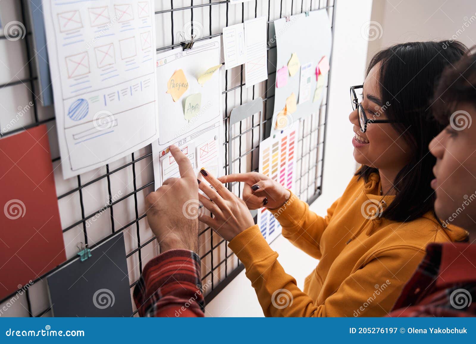 Specialists Creating a Prototype User Experience Interface Stock Image ...