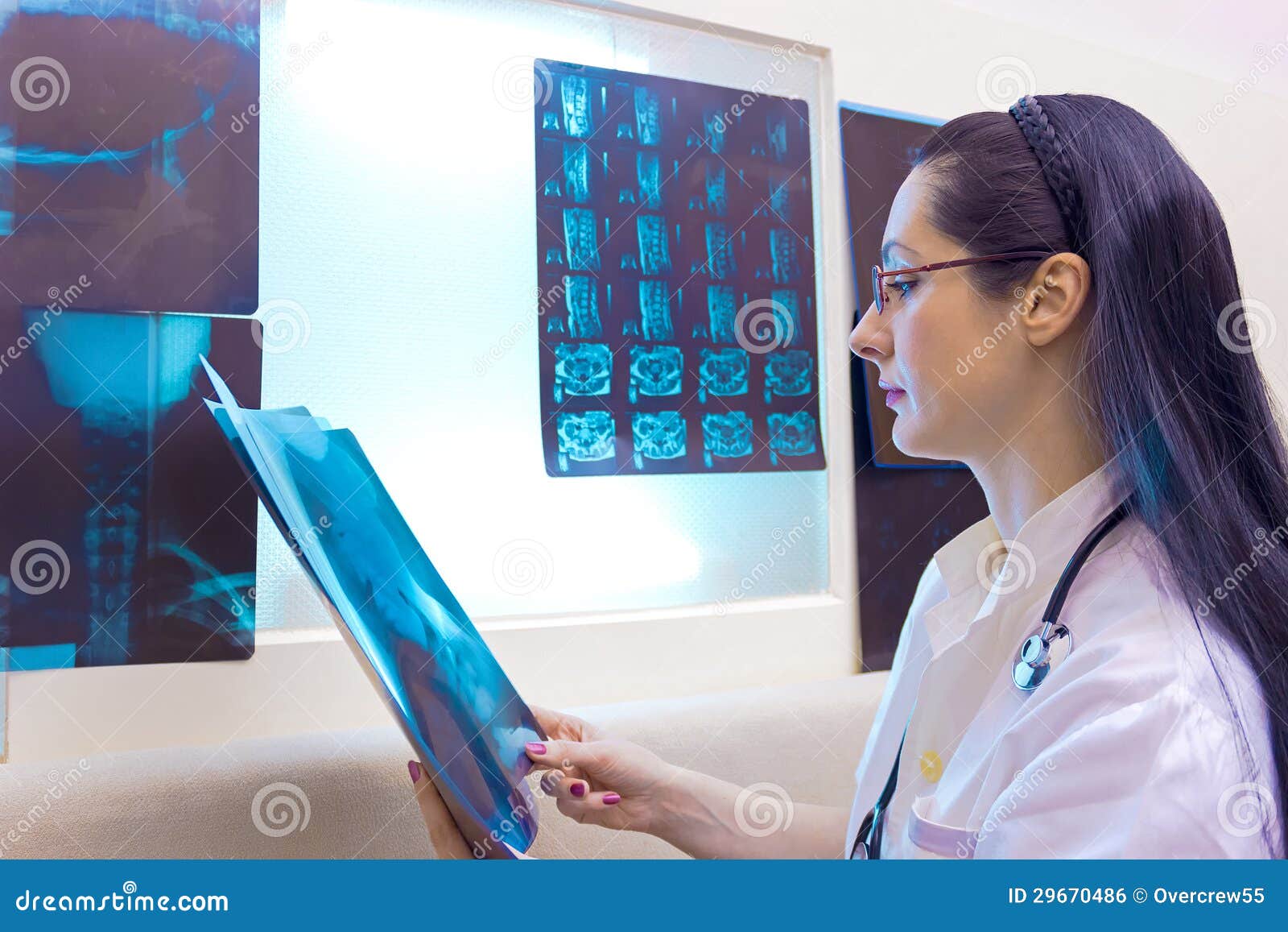 Doctor Specialized in Radiology Stock Photo - Image of view, blue: 29670486