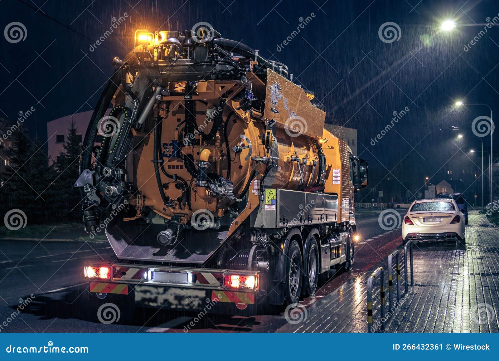Specialized Pipe-draining Truck Parked in the Street Editorial Photo ...