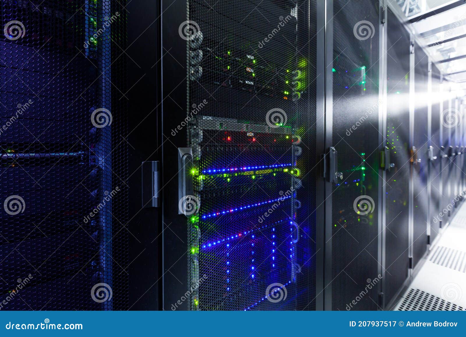 Network Servers in a Data Center. Tier III Carrier Neutral Data Center ...