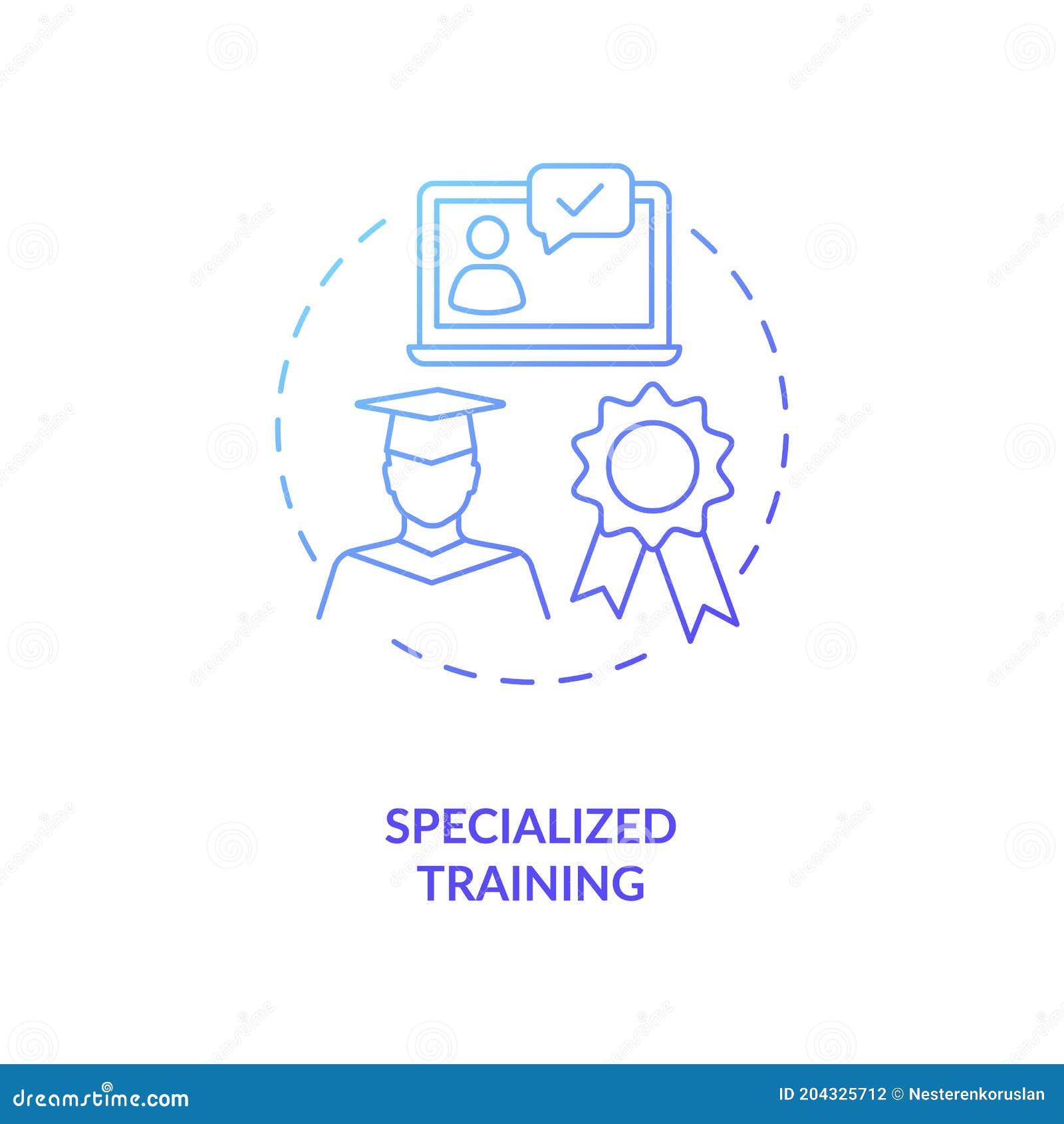 Specialized Training Blue Gradient Concept Icon Stock Vector ... Specialized Training Blue Gradient Concept Icon Stock Vector ...