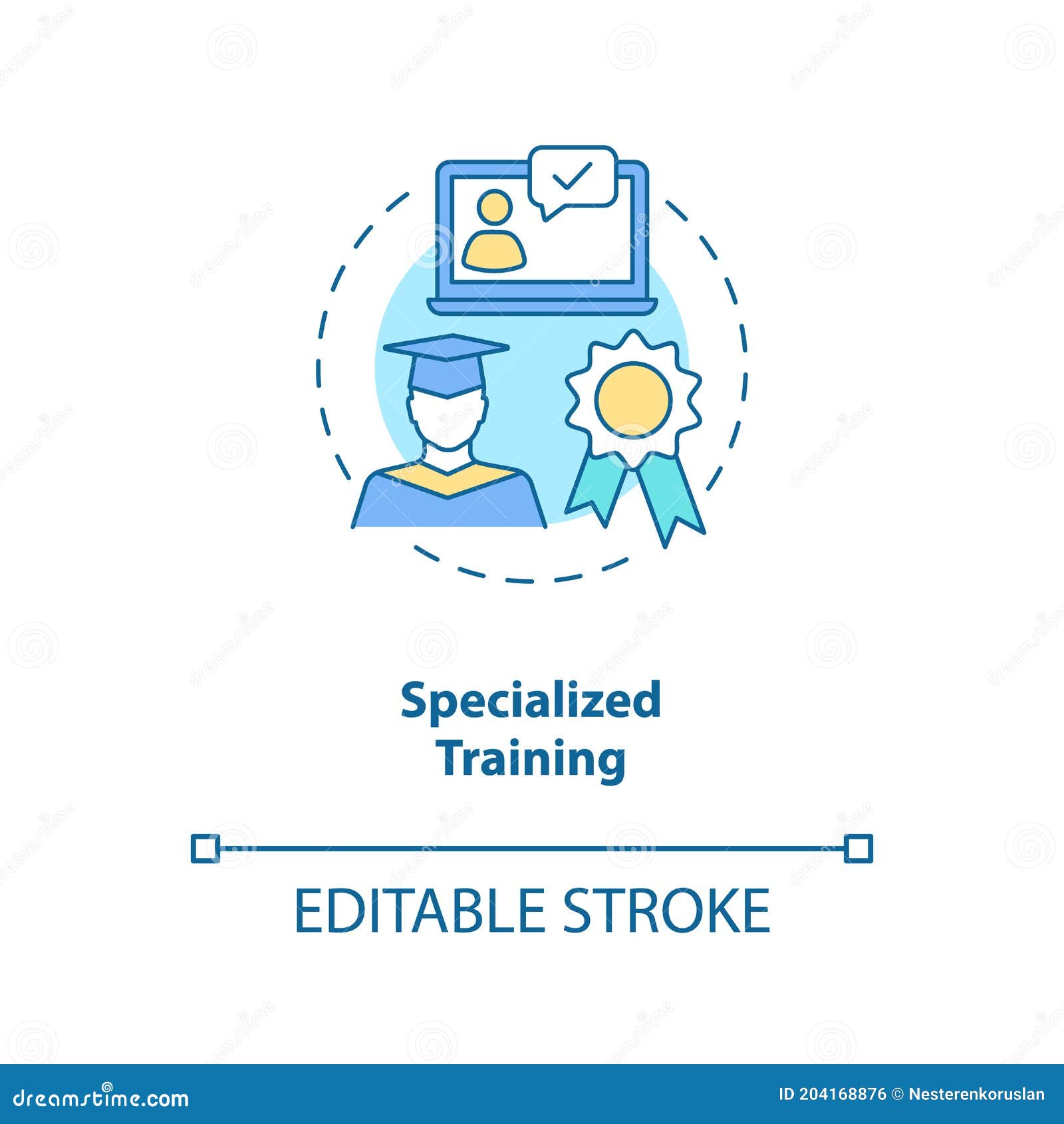 Specialized Training Concept Icon Stock Vector - Illustration of online ...