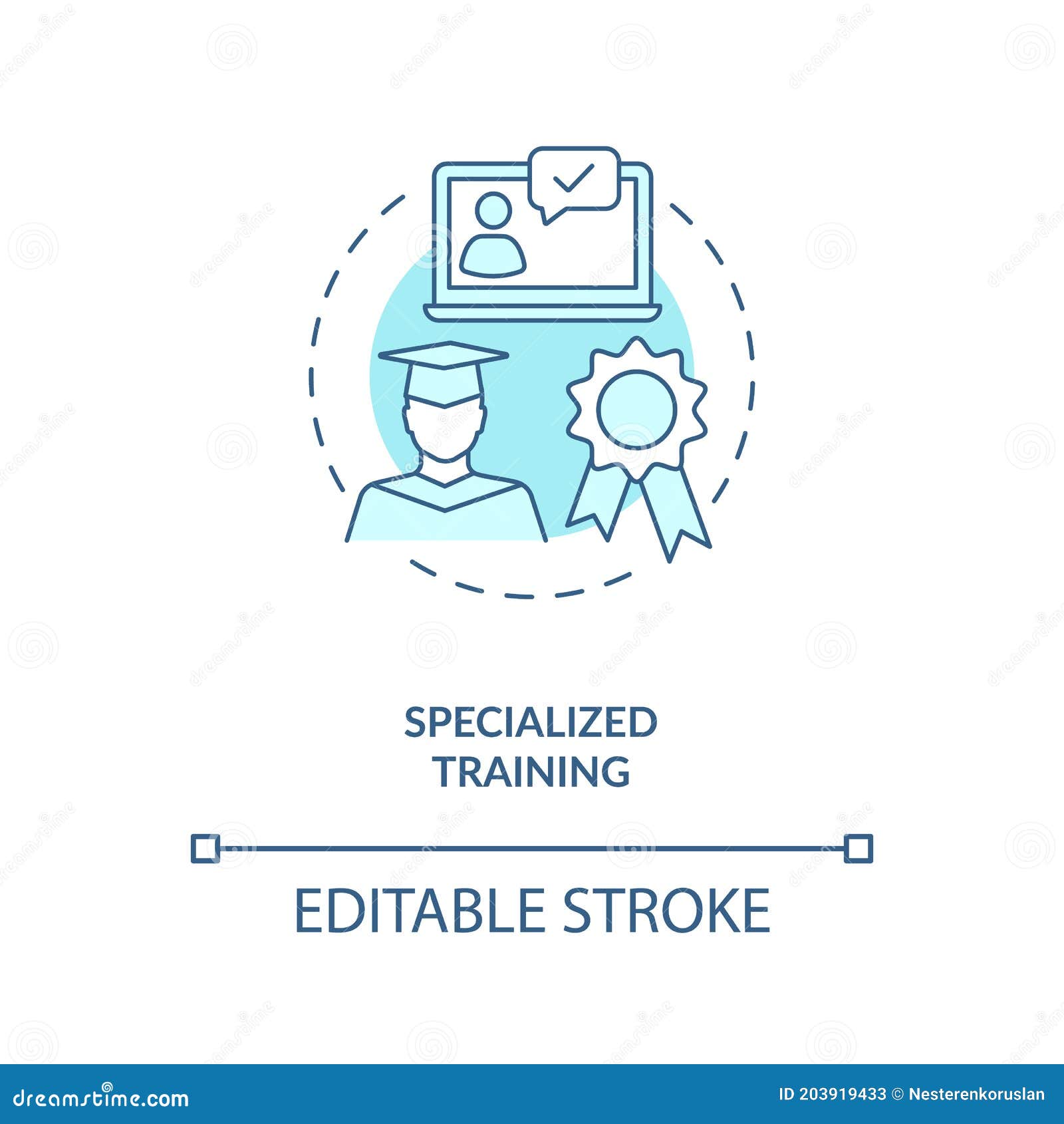 Specialized Training Turquoise Concept Icon Stock Vector - Illustration ...